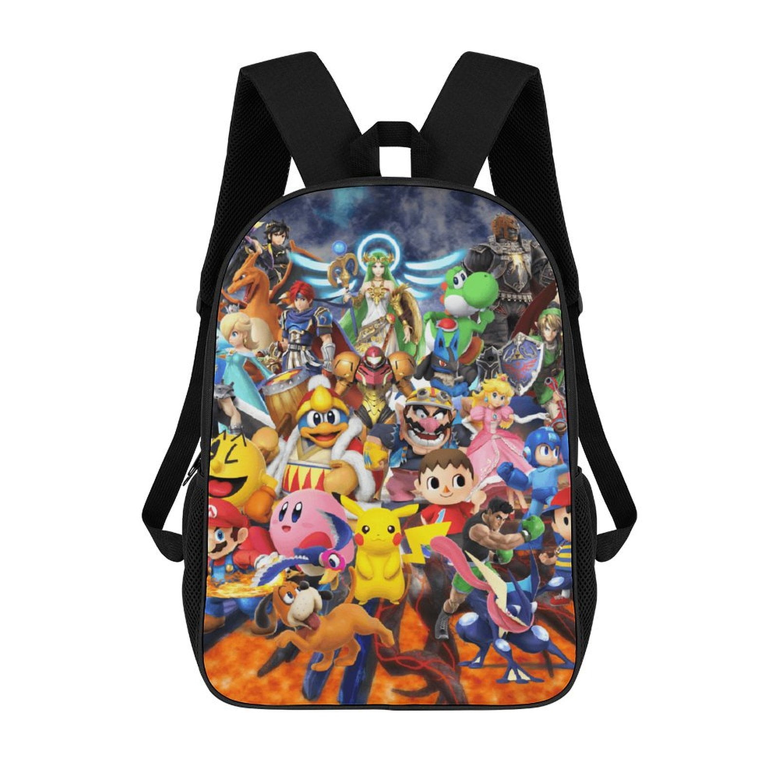 Super Smash Bros Backpack 17 Inch Bookbag Casual Daypack Travel ...