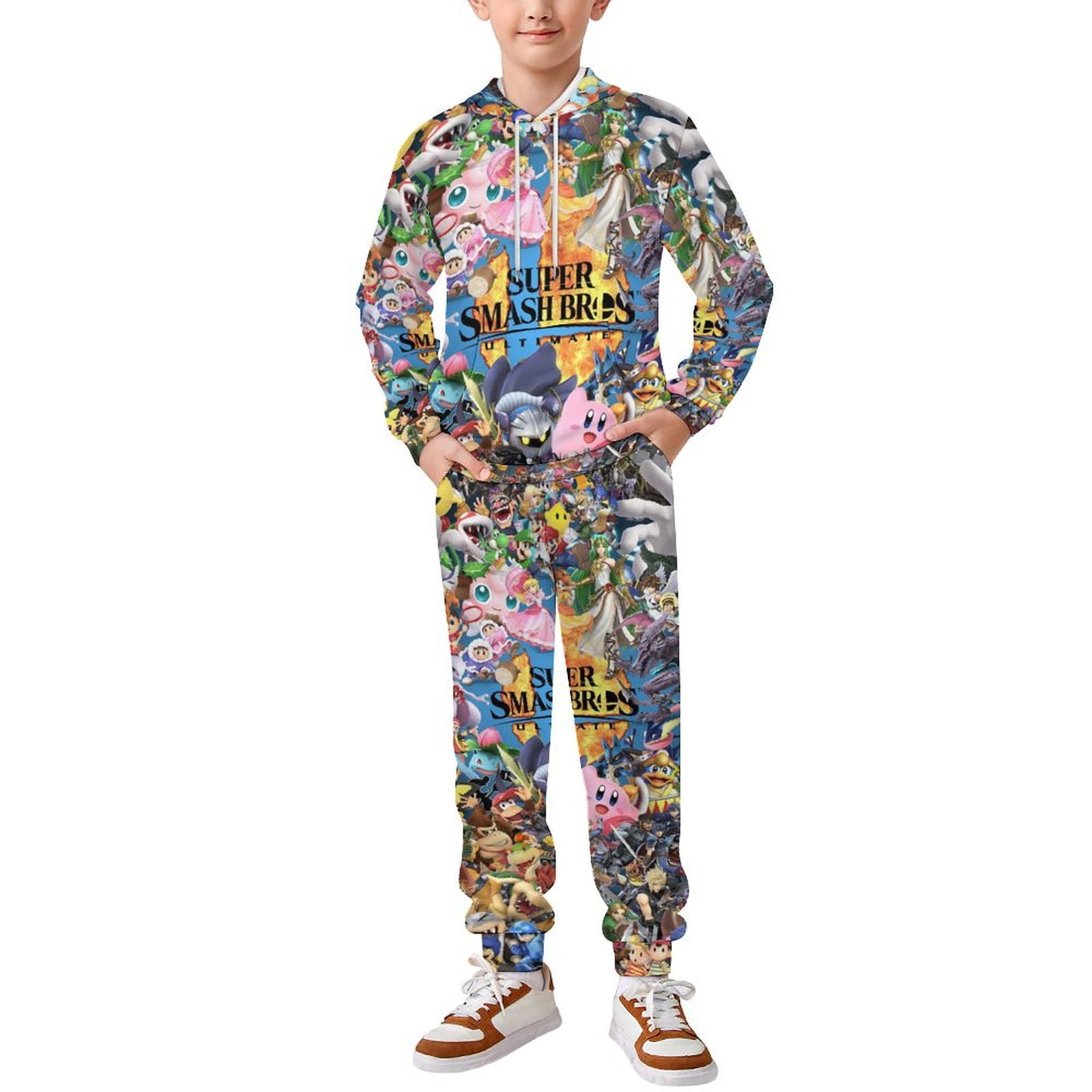 Super Smash Bros Boys 2 Piece Tracksuit Athletic Sweatsuits Sets Hooded ...