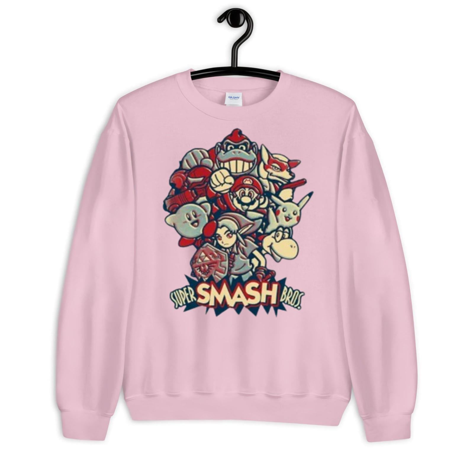 Super Smash Bros Characters Pop Art Retro Video Game T Shirt - Walmart.com