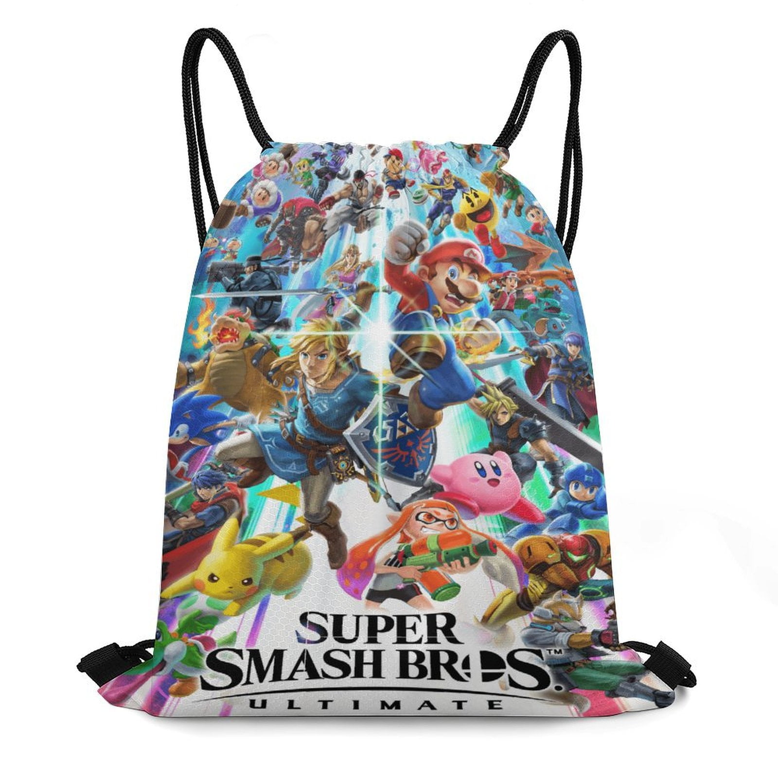 Super Smash Bros Drawstring Backpack Water Resistant String Bag ...