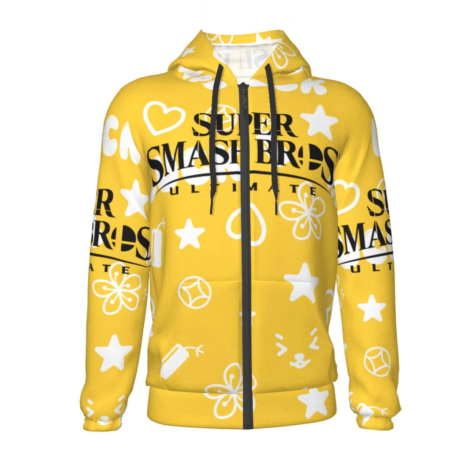 Super Smash Bros Logo A Kids/Youth Full-Zip Hoodie Hooded, Teenage Zip ...