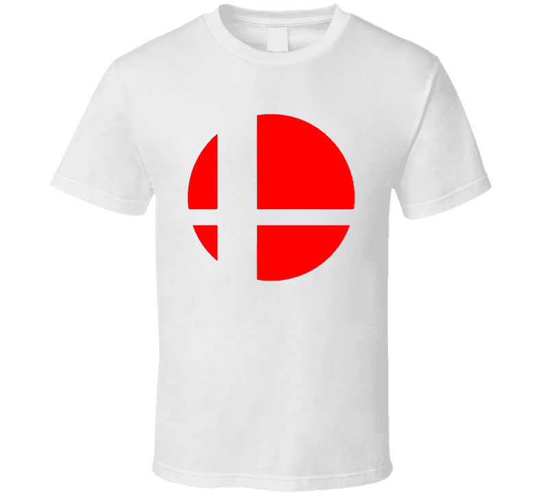 Super Smash Bros Logo Red Gaming Video Game T Shirt - Walmart.com