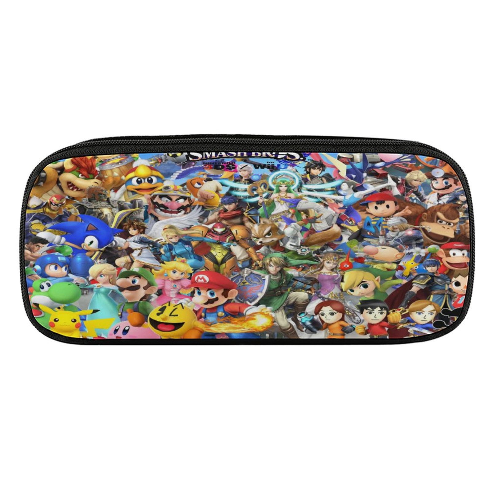 Super Smash Bros Pencil Case Large Pencil Pouch, Cartoon Makeup Bag ...