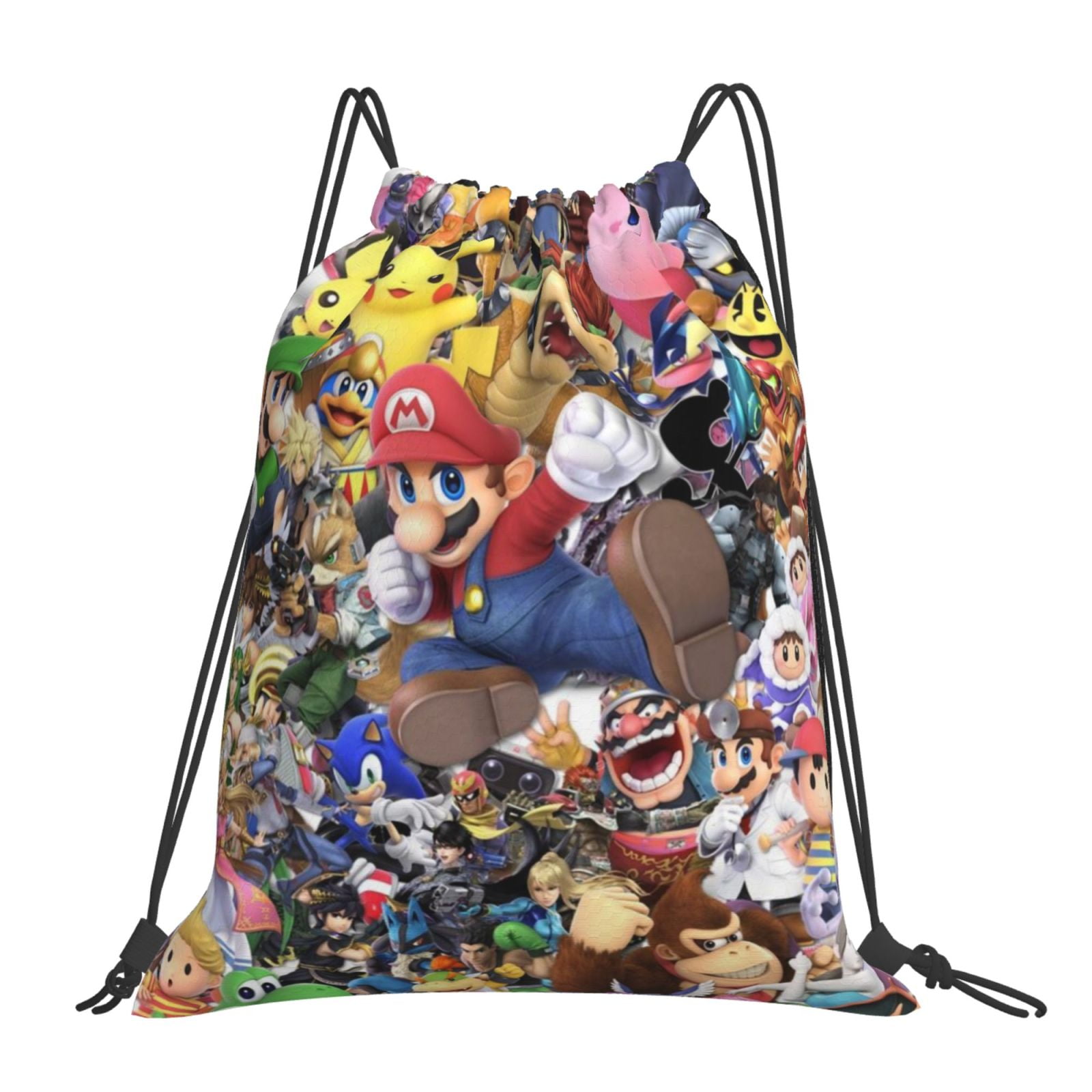 Super Smash Bros Ultimate Drawstring Backpack Sport Gym Bag For Yoga ...