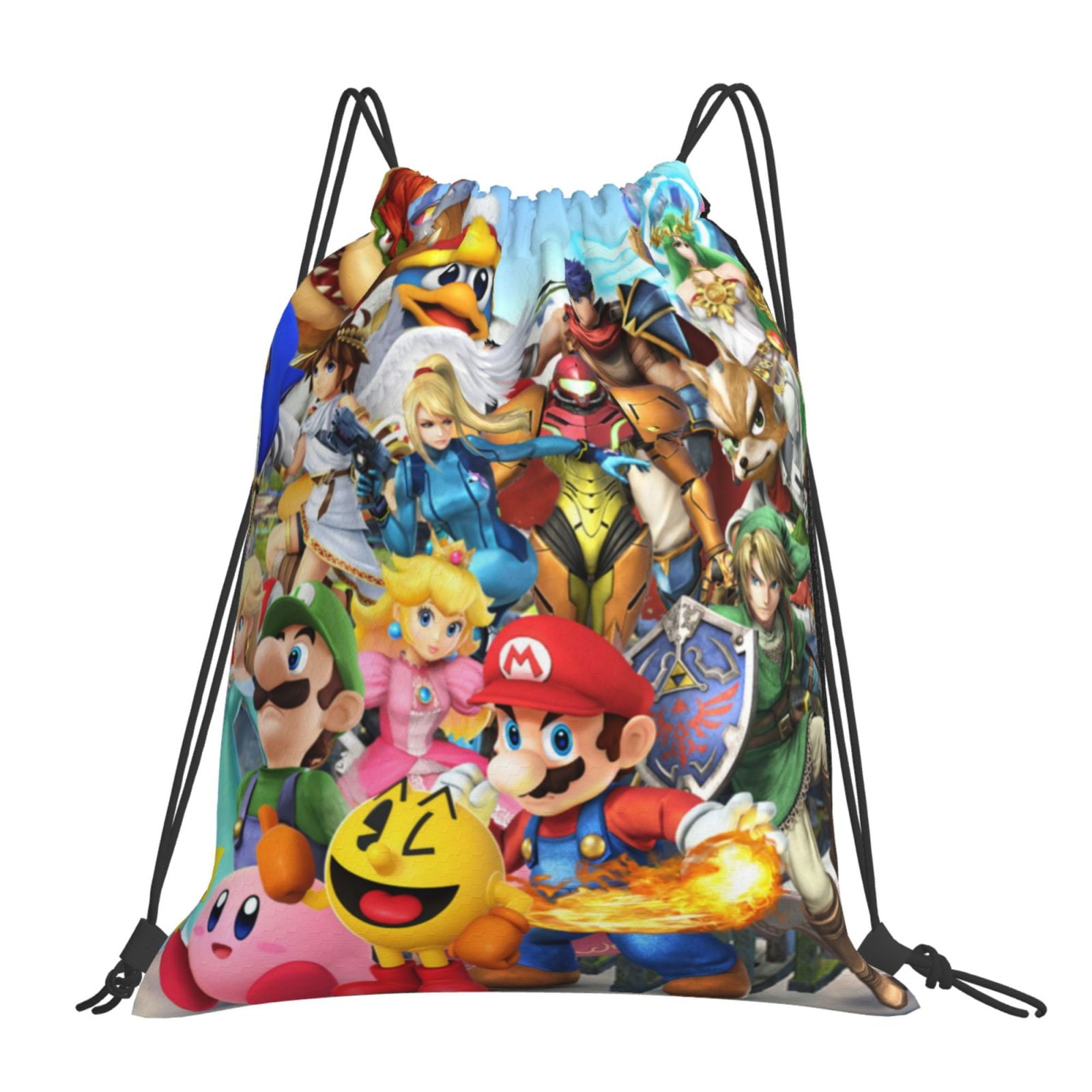 Super Smash Bros Ultimate Drawstring Backpack Sport Gym Bag For Yoga ...