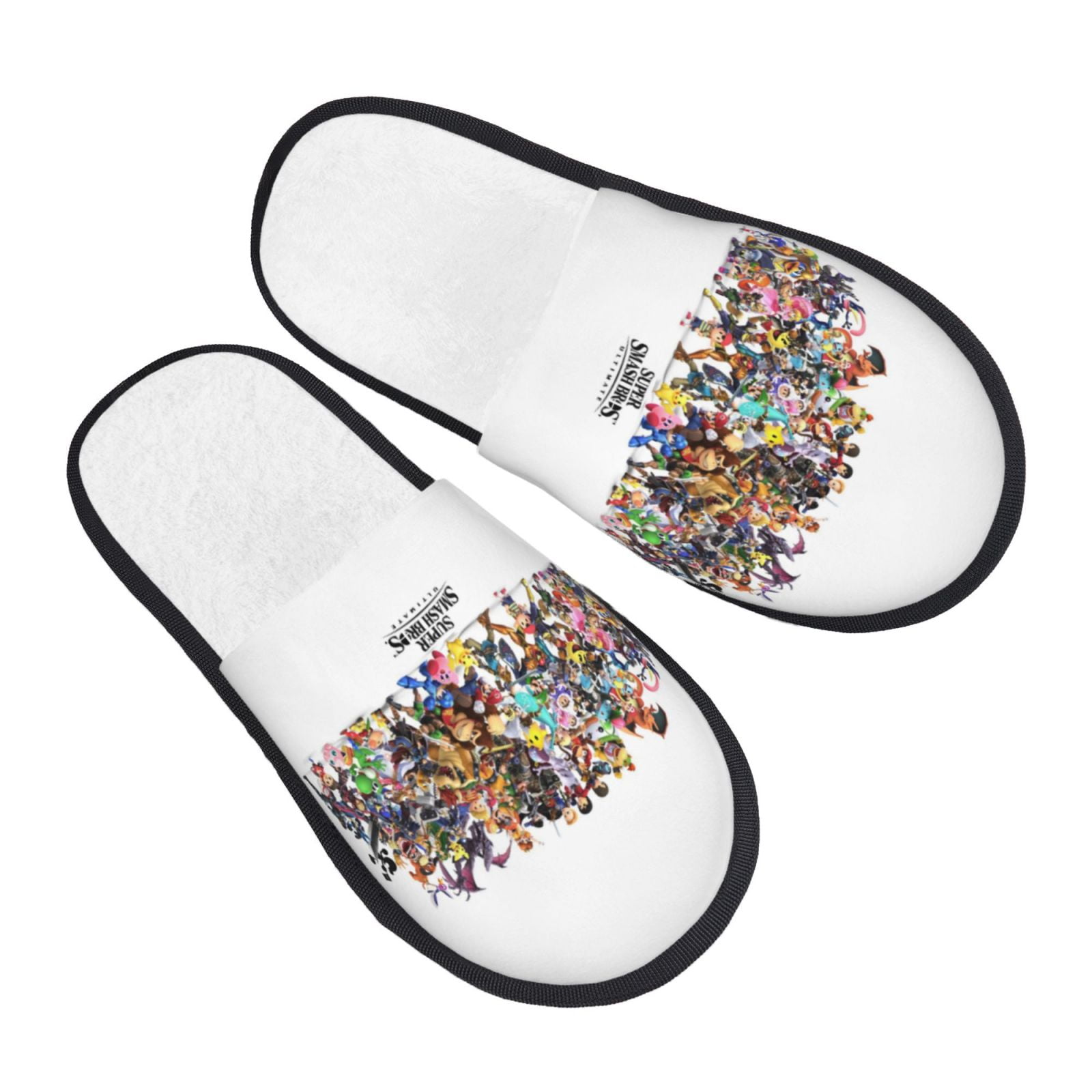 Super Smash Bros Ultimate Furry Slippers For Men Women Fuzzy House ...