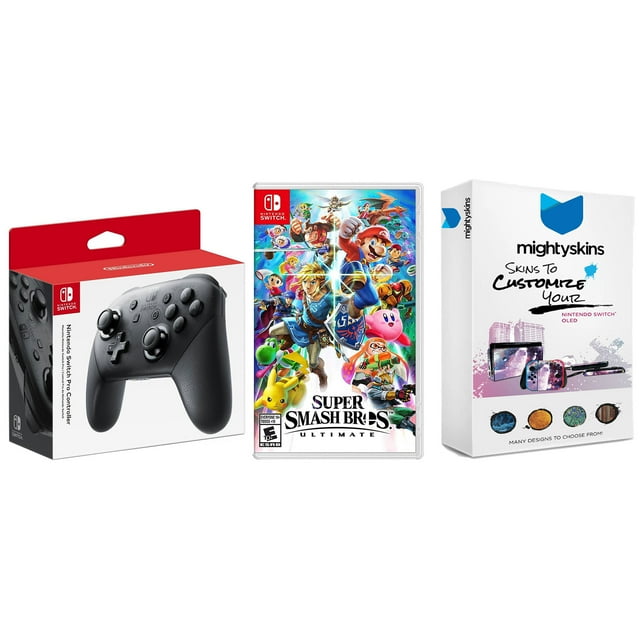 Super Smash Bros Ultimate, Pro Controller and MightySkins OLED Code ...