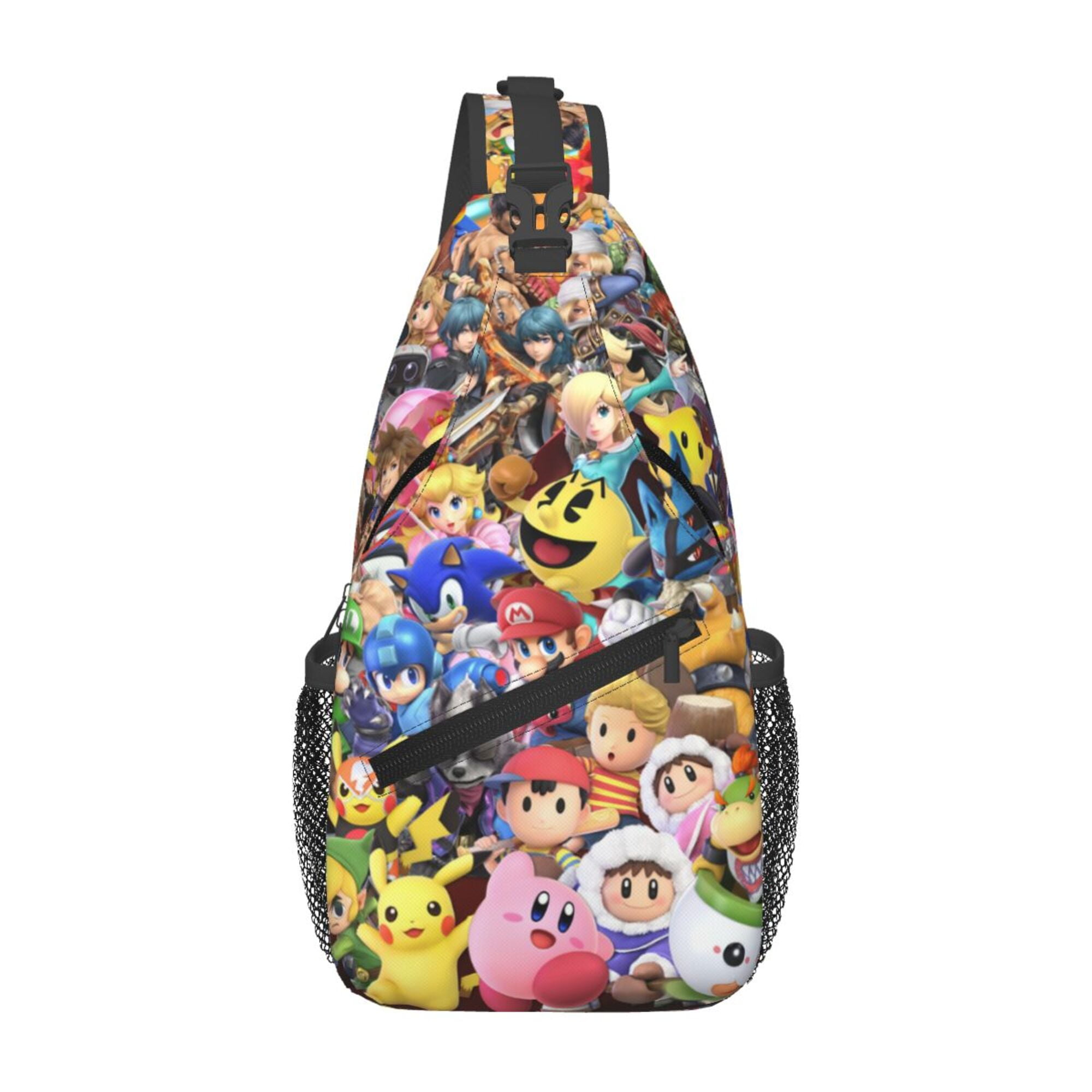 Super Smash Bros Ultimate Sling Backpack Crossbody Shoulder Bags for ...