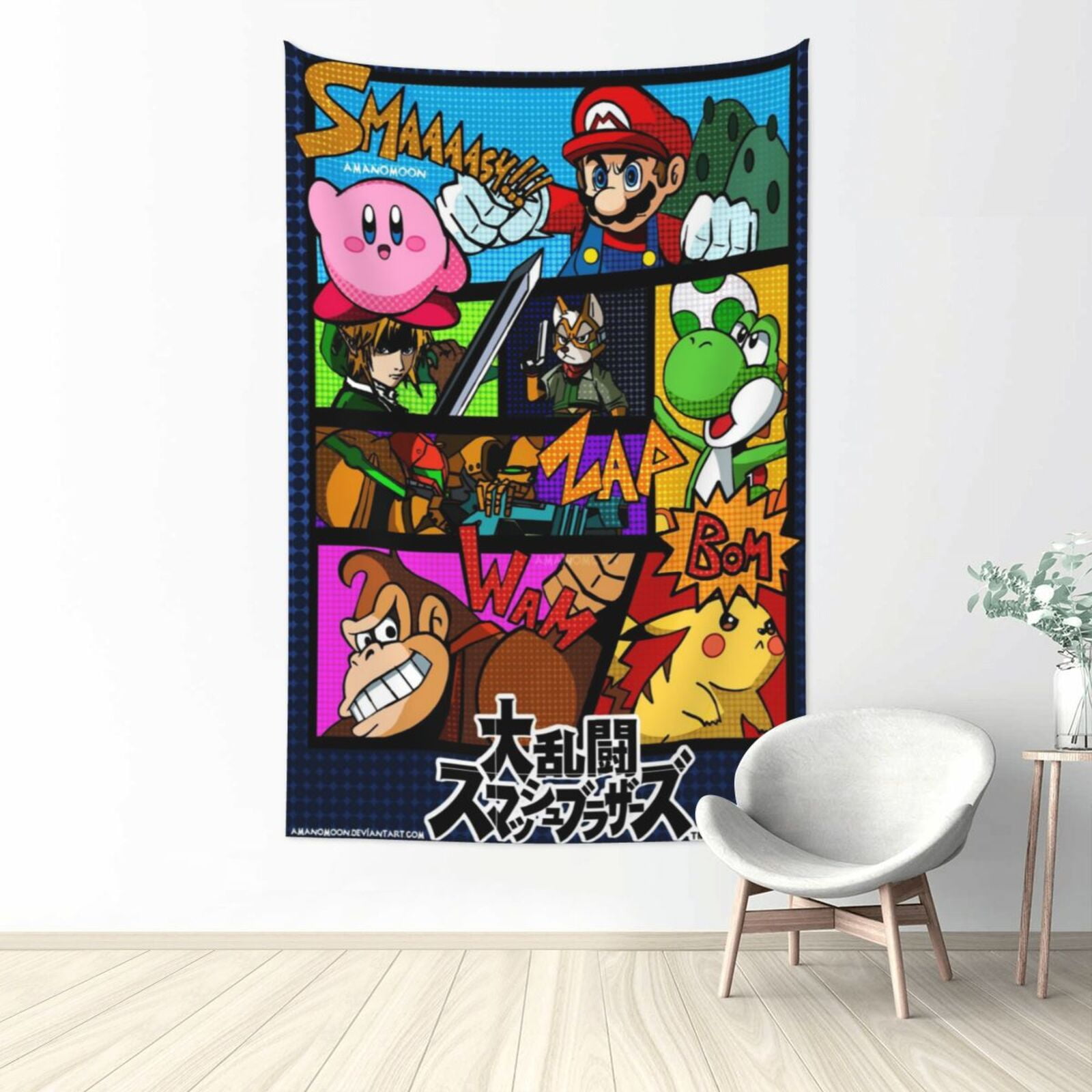 Super Smash Bros Ultimate Tapestry Wall Hanging Home Decoration Wall ...