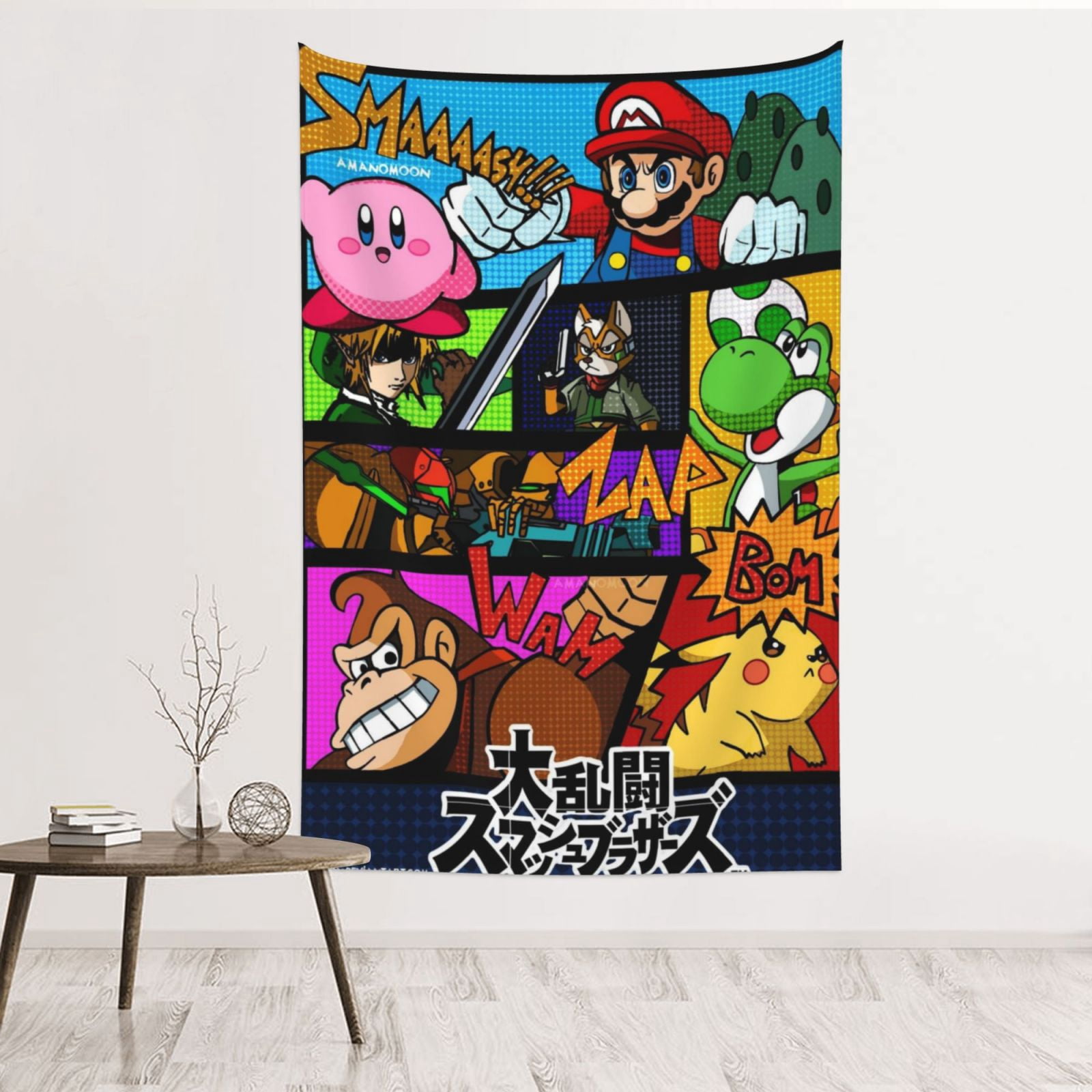 Super Smash Bros. Ultimate Tapestry Wave Wall Hanging Home Decoration ...