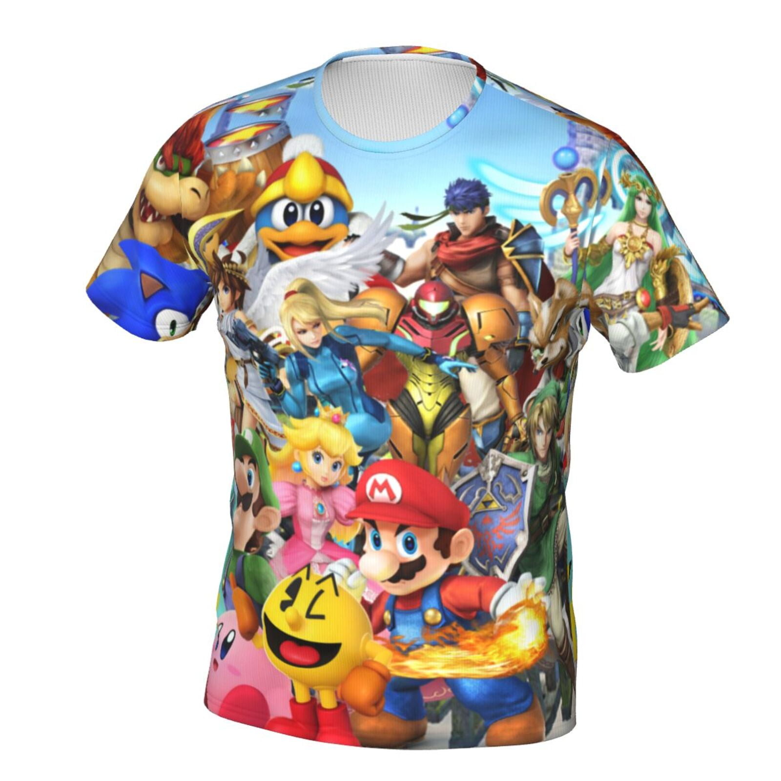 Super Smash Bros Ultimate Unisex 3d Pattern Printed Short Sleeve T ...