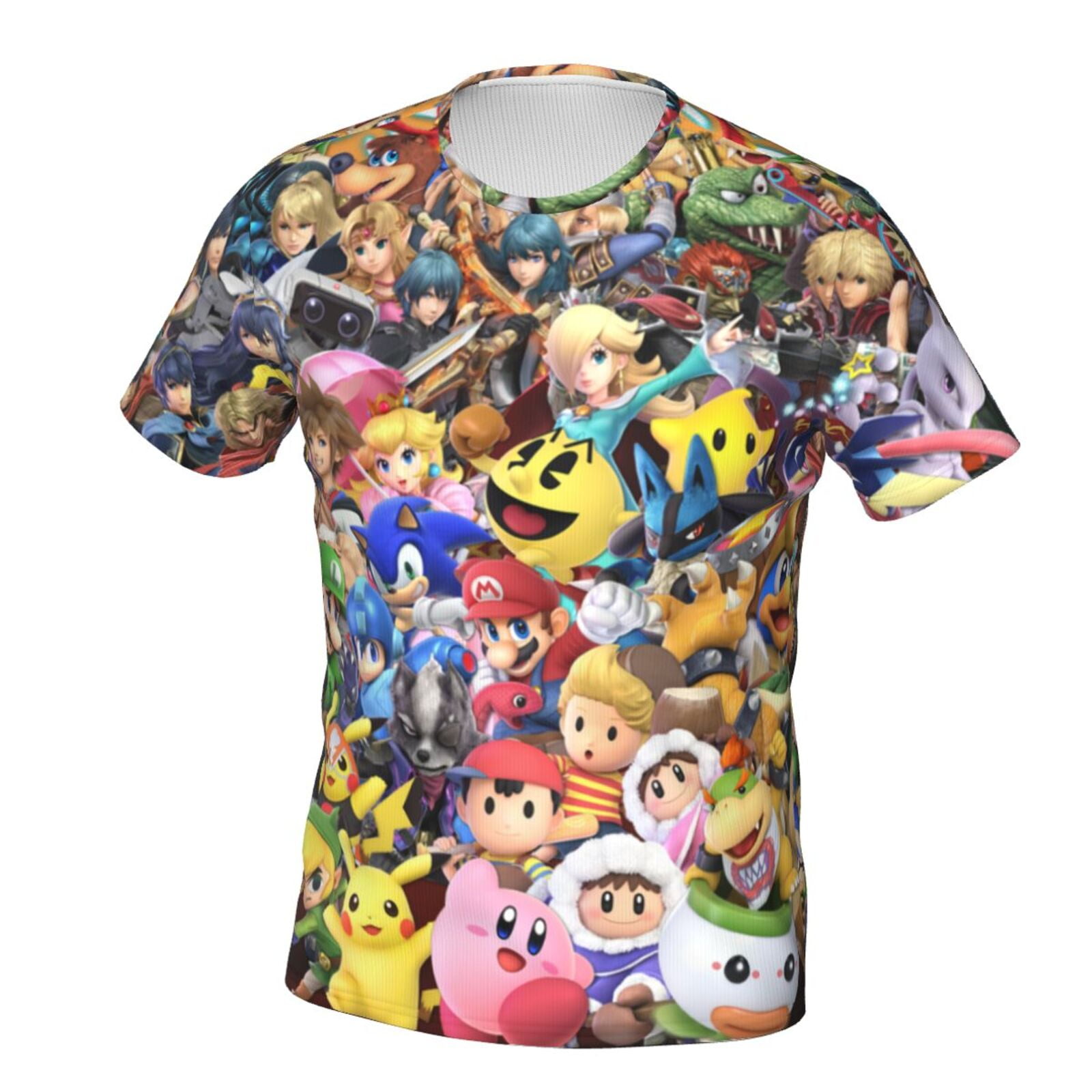 Super Smash Bros Ultimate Unisex 3d Pattern Printed Short Sleeve T ...