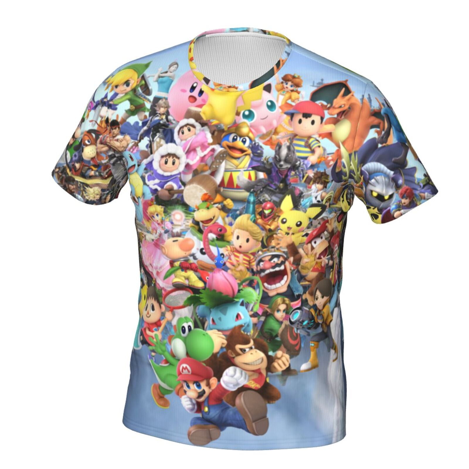 Super Smash Bros Ultimate Unisex 3d Pattern Printed Short Sleeve T ...