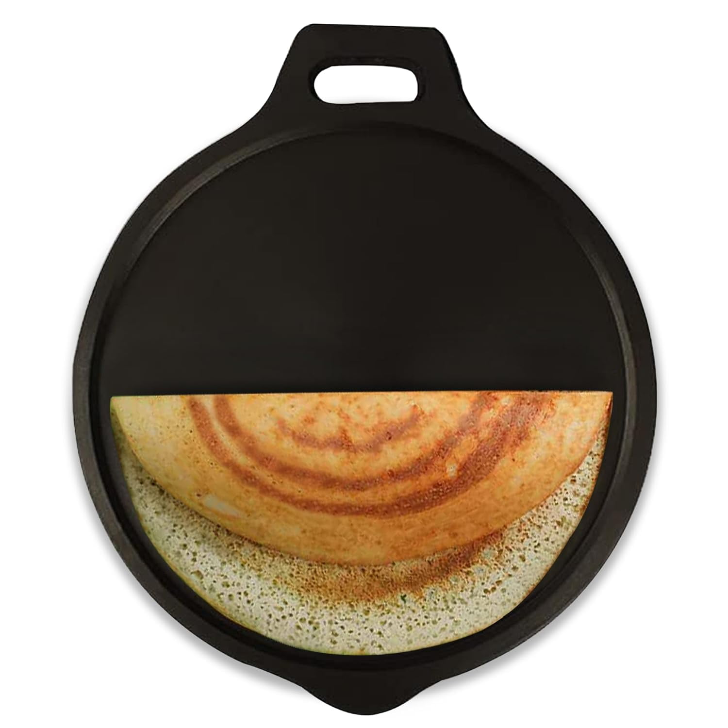 Super Smooth Cast Iron Tawa For Dosa, Chapathi | 30.5cm, 12 Inch, 2.9kg ...