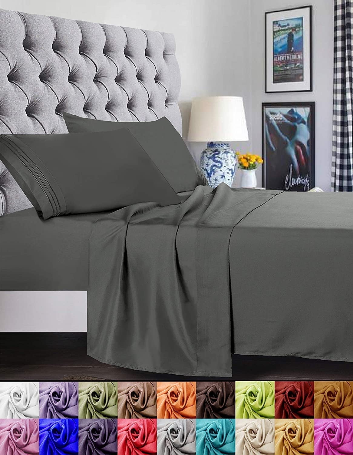 Super Soft 1500 Series Microfiber Pillowcase Set, Standard Size, Grey - Walmart.com