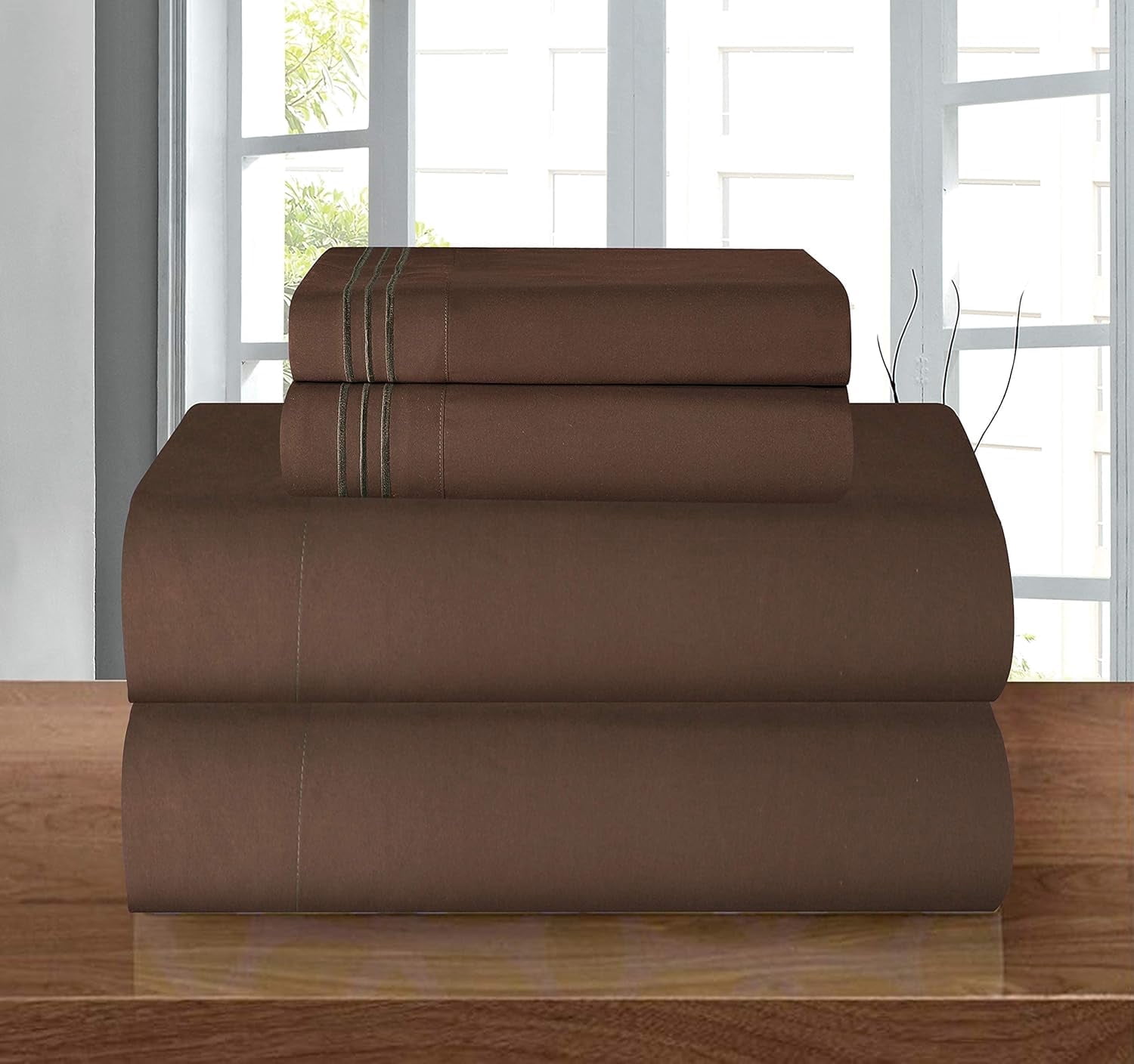 Elegant Comfort 1500 Series Sheet Set, Queen Chocolate Brown - Walmart.com