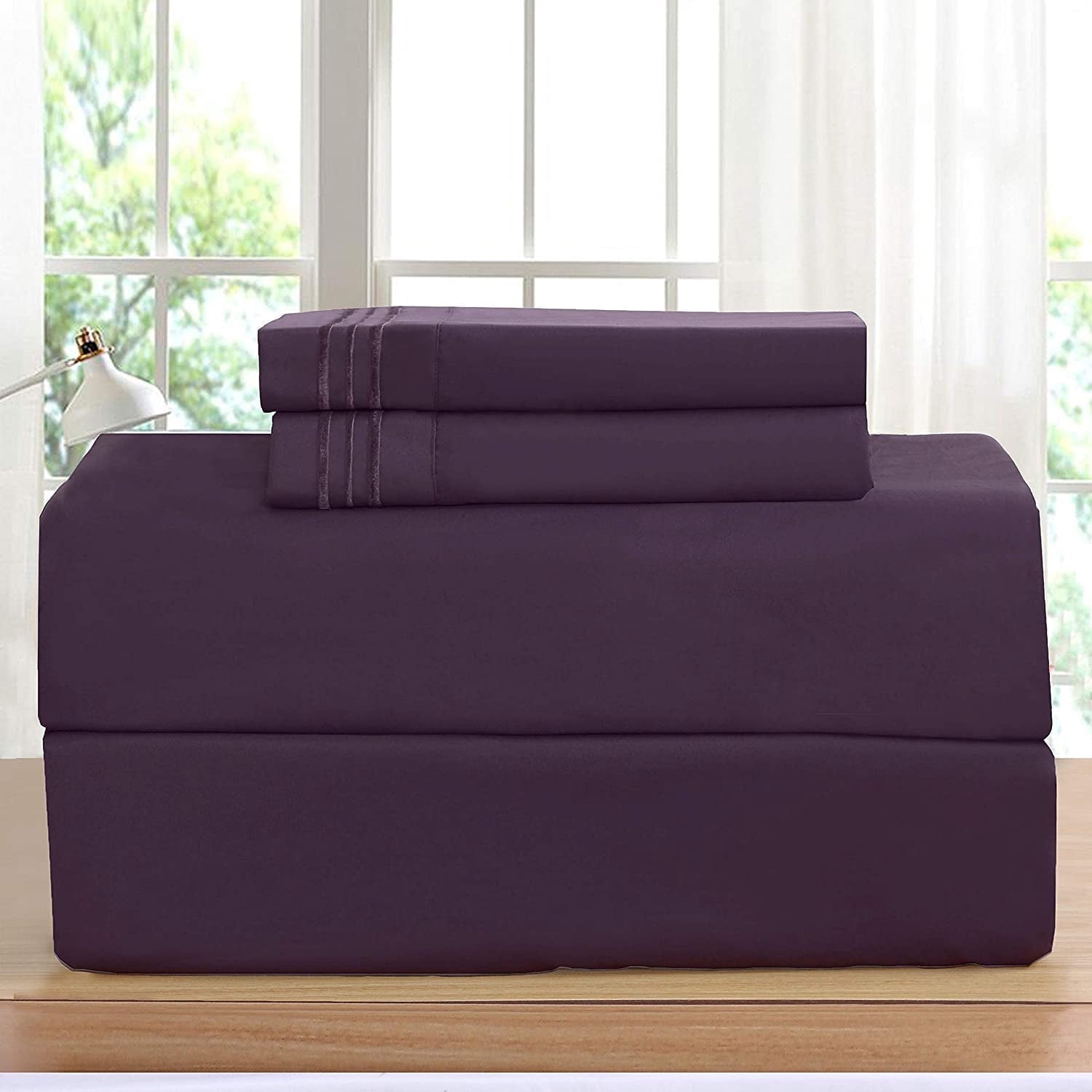 CLEARANCE Elegant Comfort Queen Size Bed Linens, Super Soft 1500 TC ...