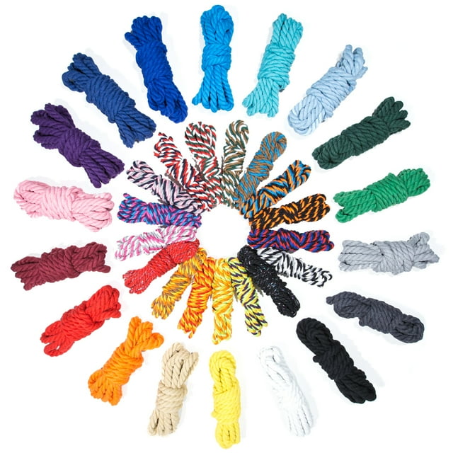 Super Soft 3 Strand Twisted Cotton Rope - Multiple Colors to Choose ...