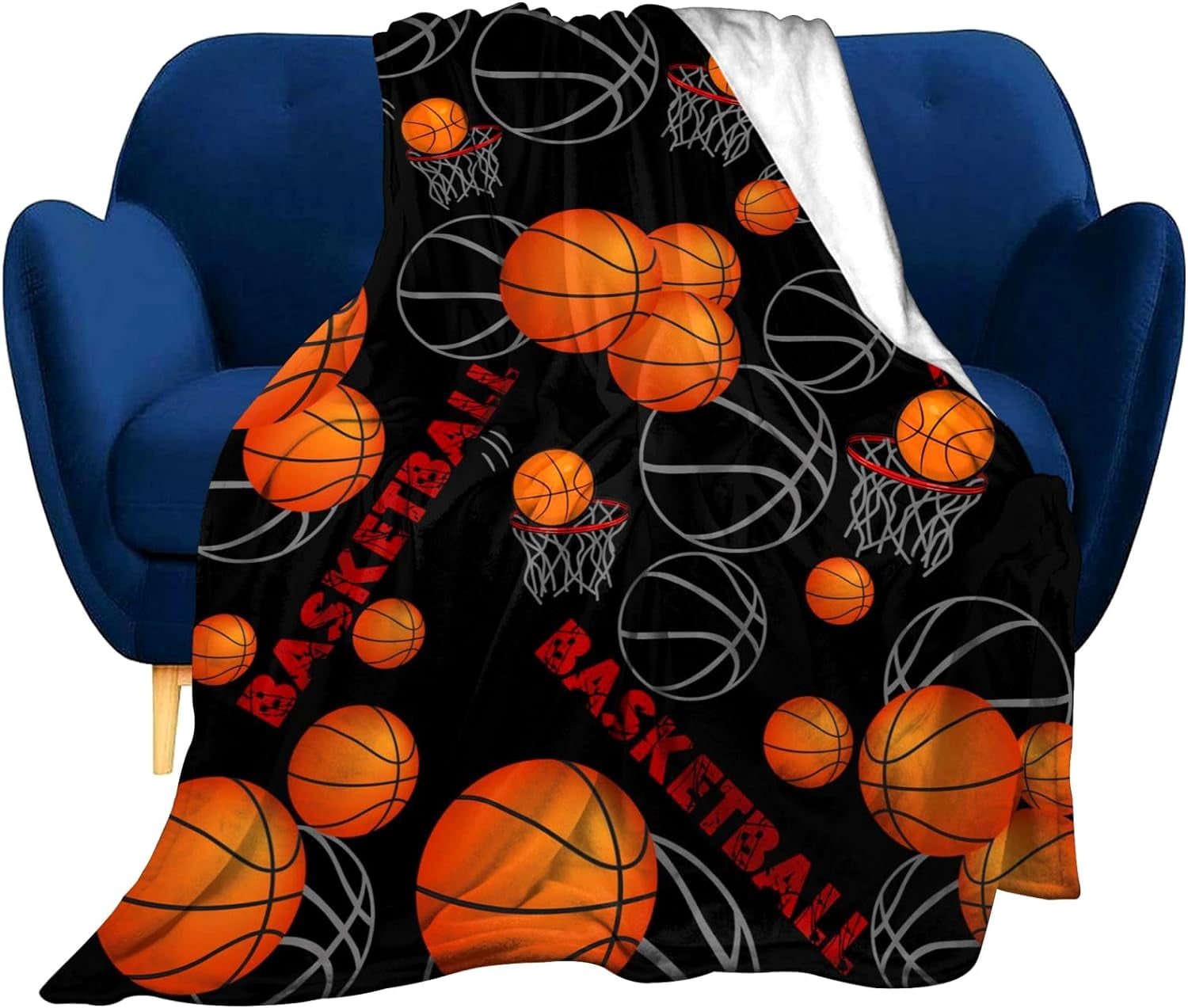 Super Soft Basketball Blanket Lightweight Cozy 3D Printed Flannel ...