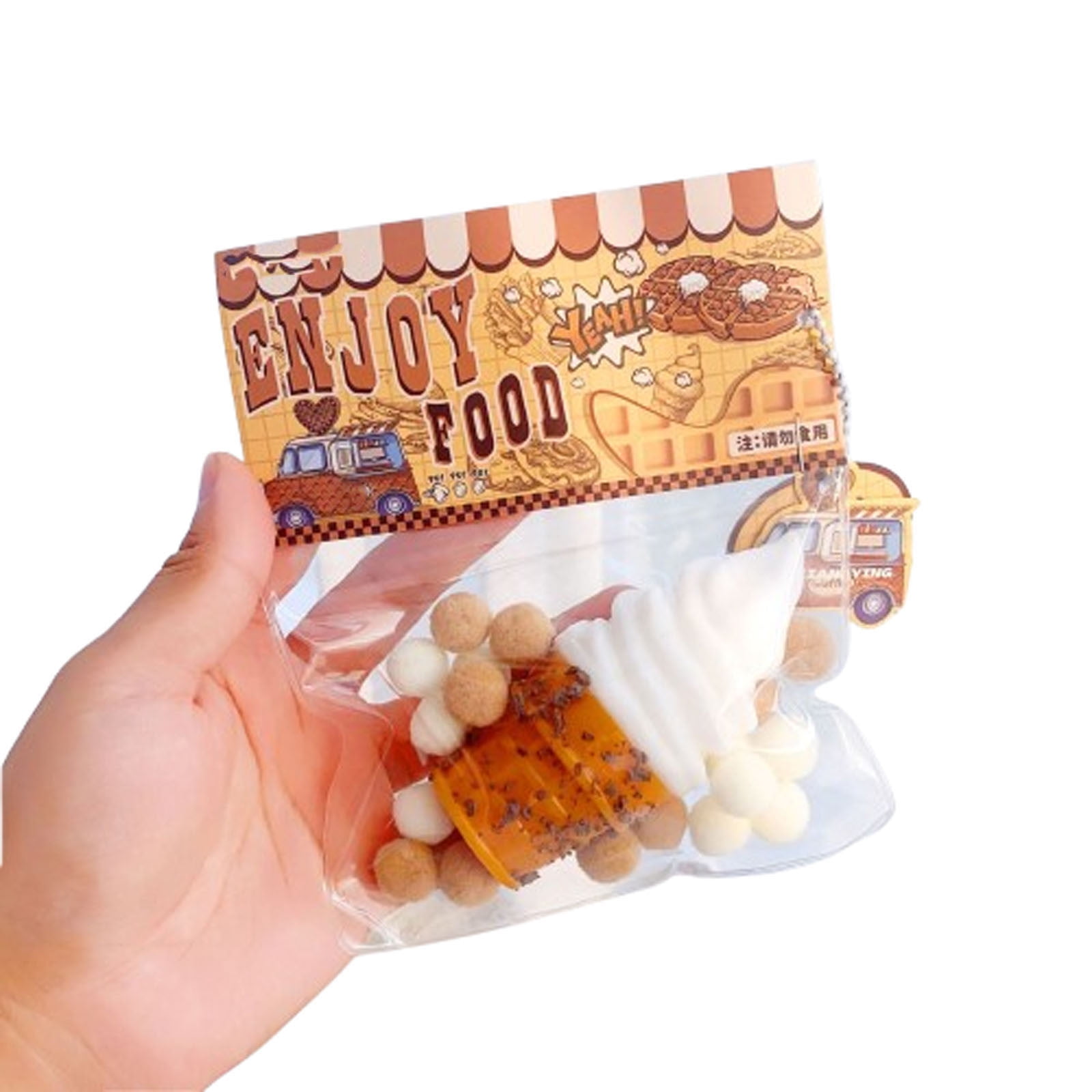 Super Soft Caramel Cone Play Toy, Mud Sense Food Pinch Music ...