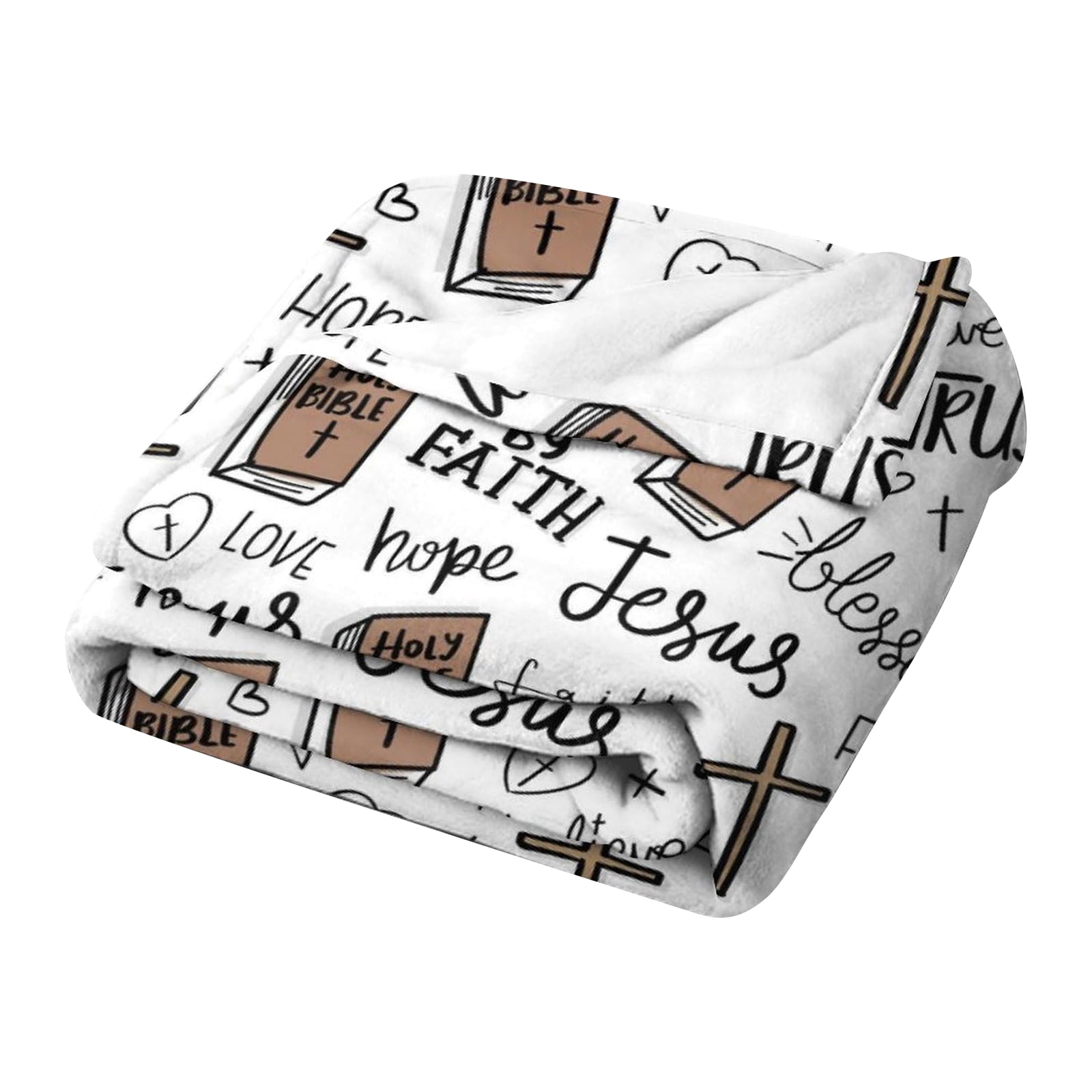 Super Soft Christian Bible Jesus Throw Blanket, Personalized Faith ...
