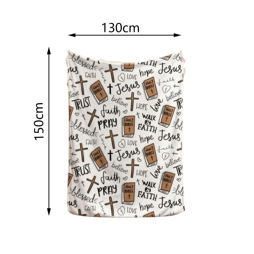 Super Soft Christian Bible Jesus Throwing Blanket, God Says I am ...