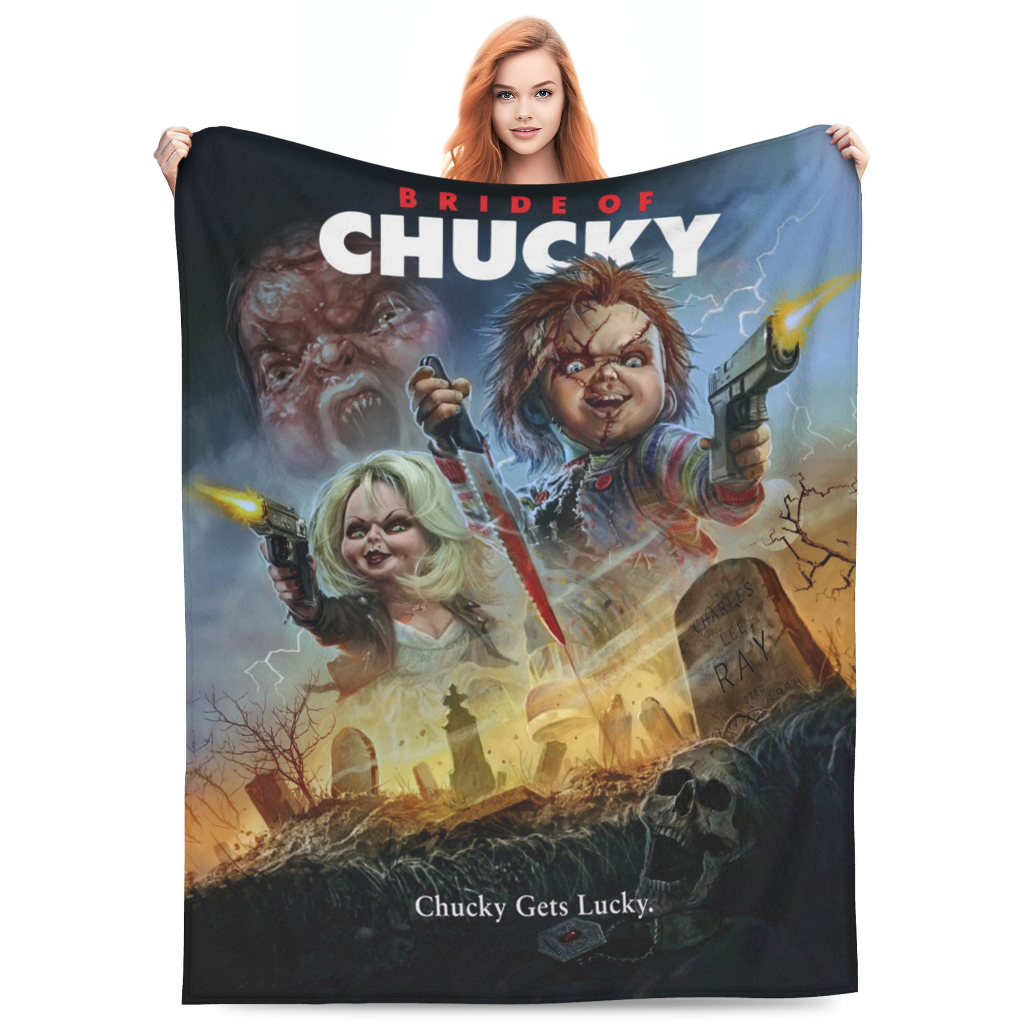 Super Soft Chucky Doll Bed Blankets Lightweight Flannel Throws Blankets ...