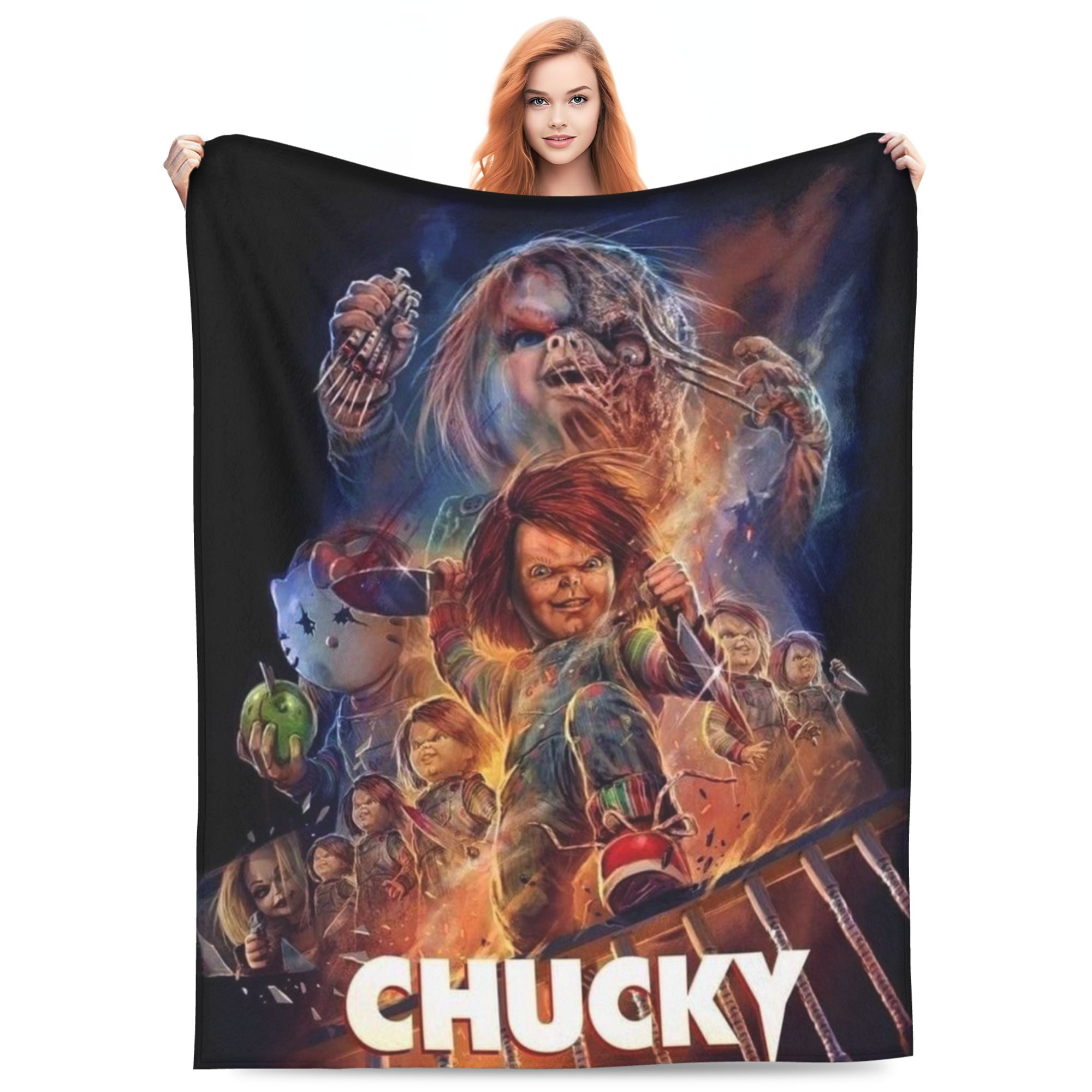 Super Soft Chucky Doll Bed Blankets Lightweight Flannel Throws Blankets ...