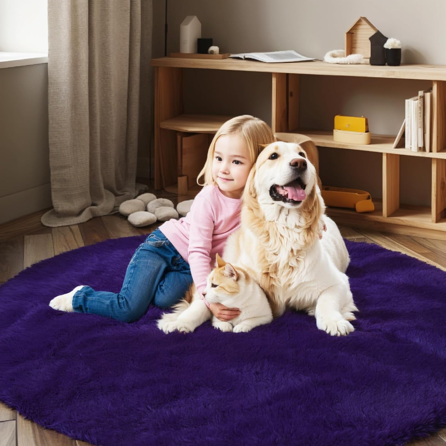 Super Soft Circle Rugs for Girls Princess Castle Toddlers Play Tent 3 ...