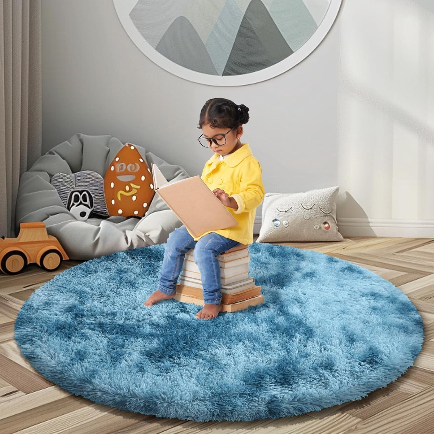 Super Soft Circle Rugs for Girls Princess Castle Toddlers Play Tent 4 ...