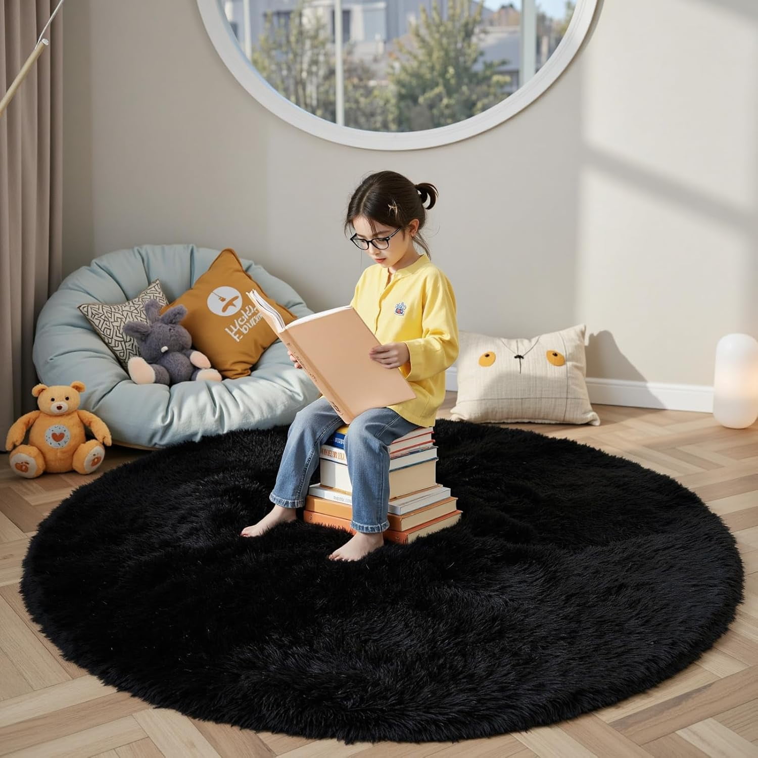Super Soft Circle Rugs for Girls Princess Castle Toddlers Play Tent 4 ...