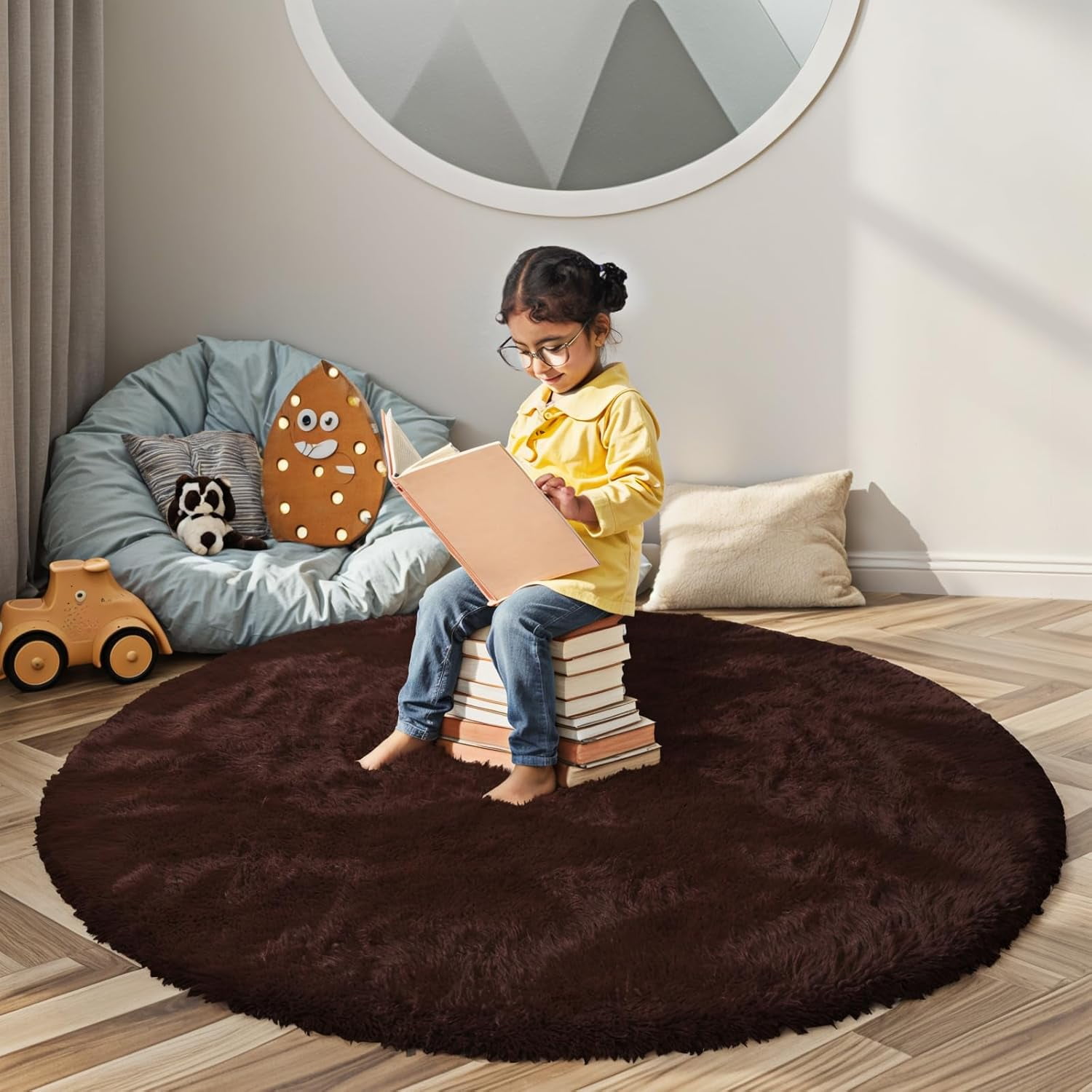 Super Soft Circle Rugs for Girls Princess Castle Toddlers Play Tent 6 ...