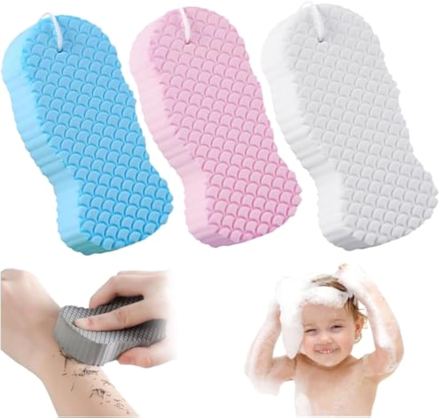 Super Soft Exfoliating 3D Bath Sponge, Berosely Radiant Skin Sponge ...