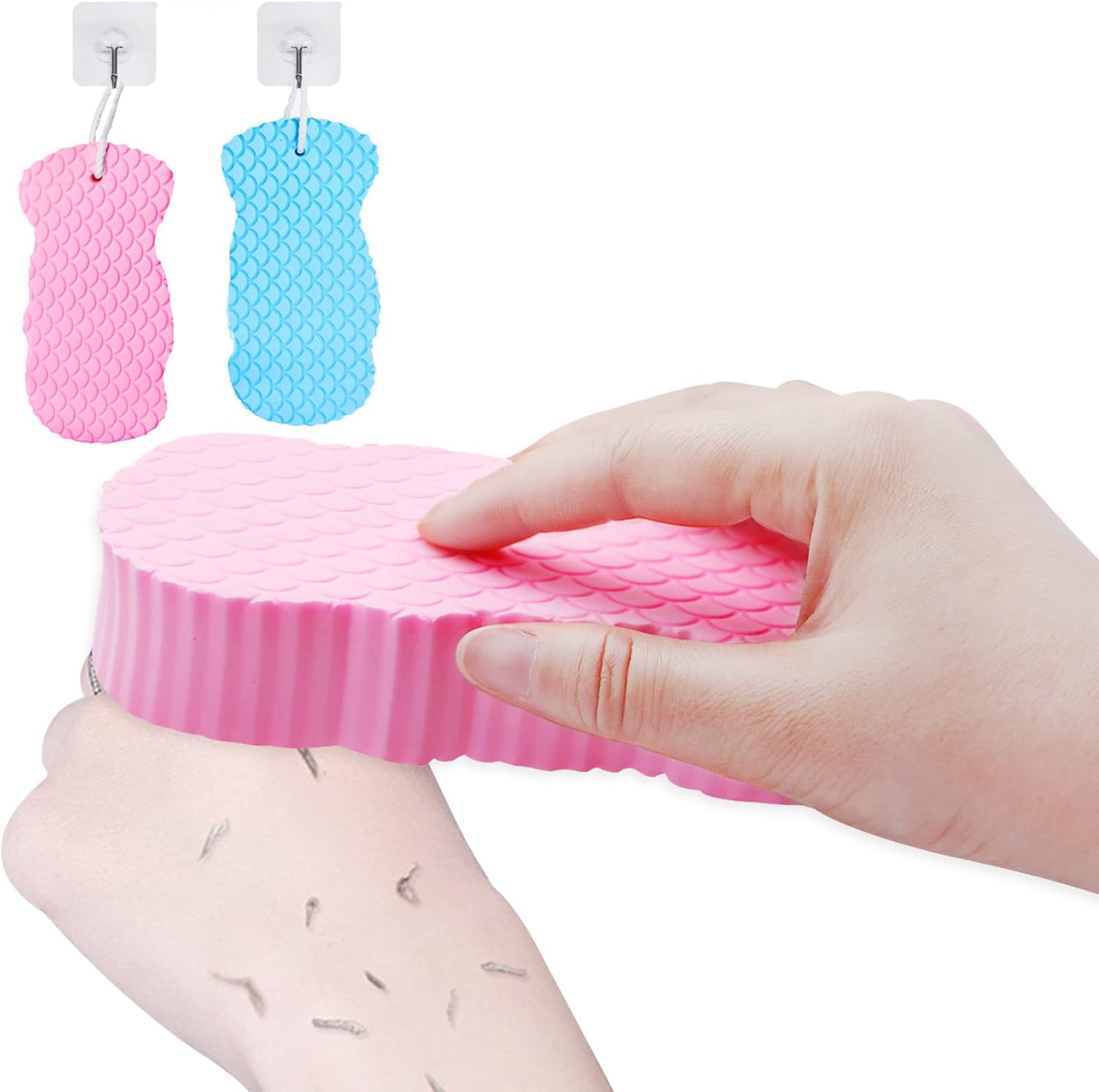 Super Soft Exfoliating Bath Sponge 2 Pcs 3d Bath Sponge