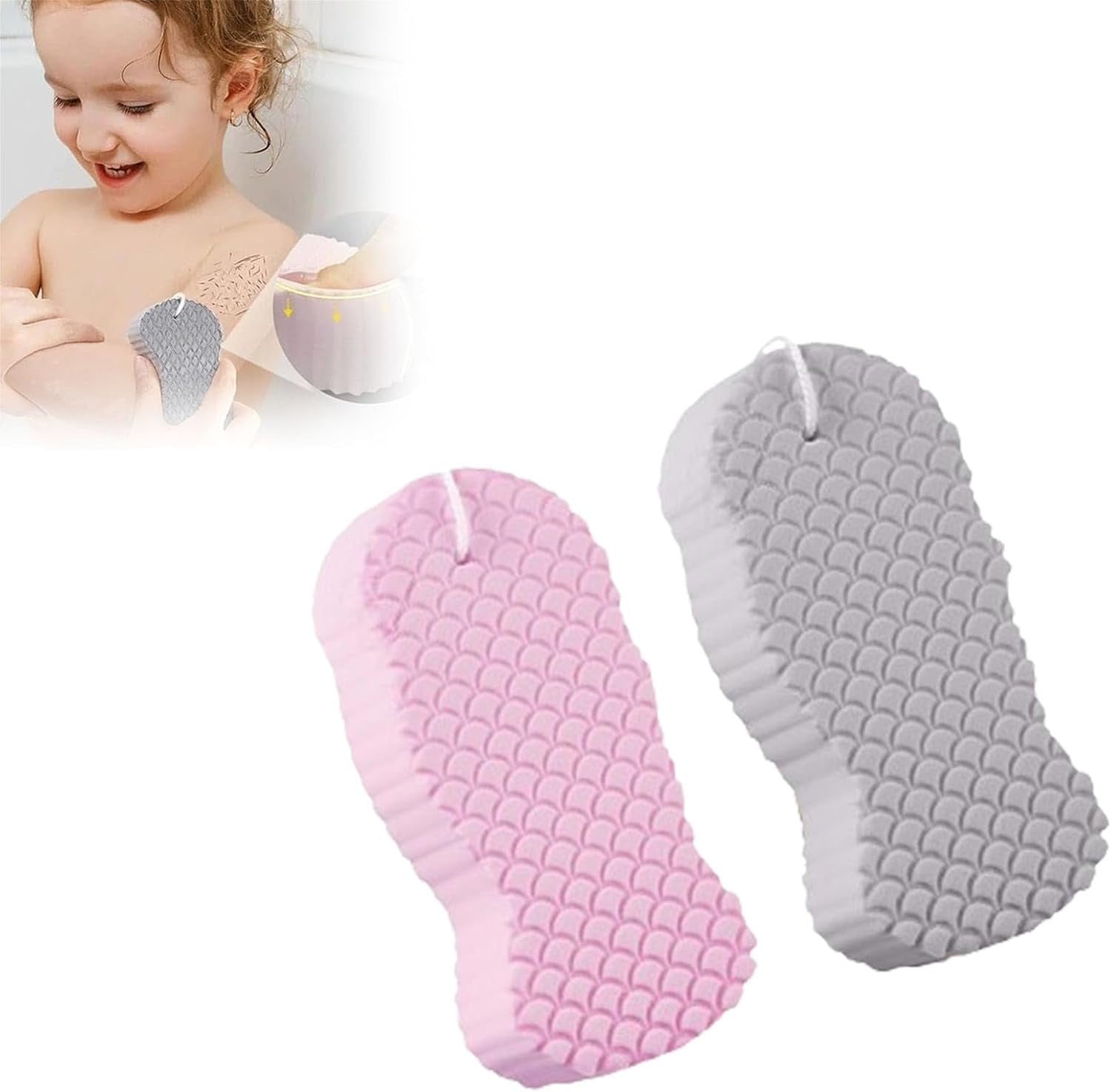 Super Soft Exfoliating Bath Sponges, Magic Sponge for Skin, Reusable 3D ...