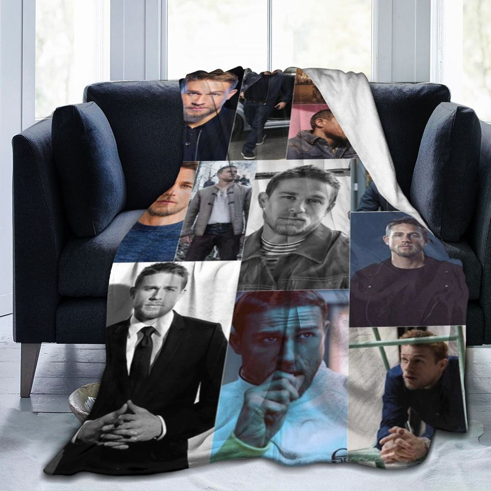 Super Soft Flannel Throw Charlie Hunnam Blanket 80"X60" For Bed, Sofa ...