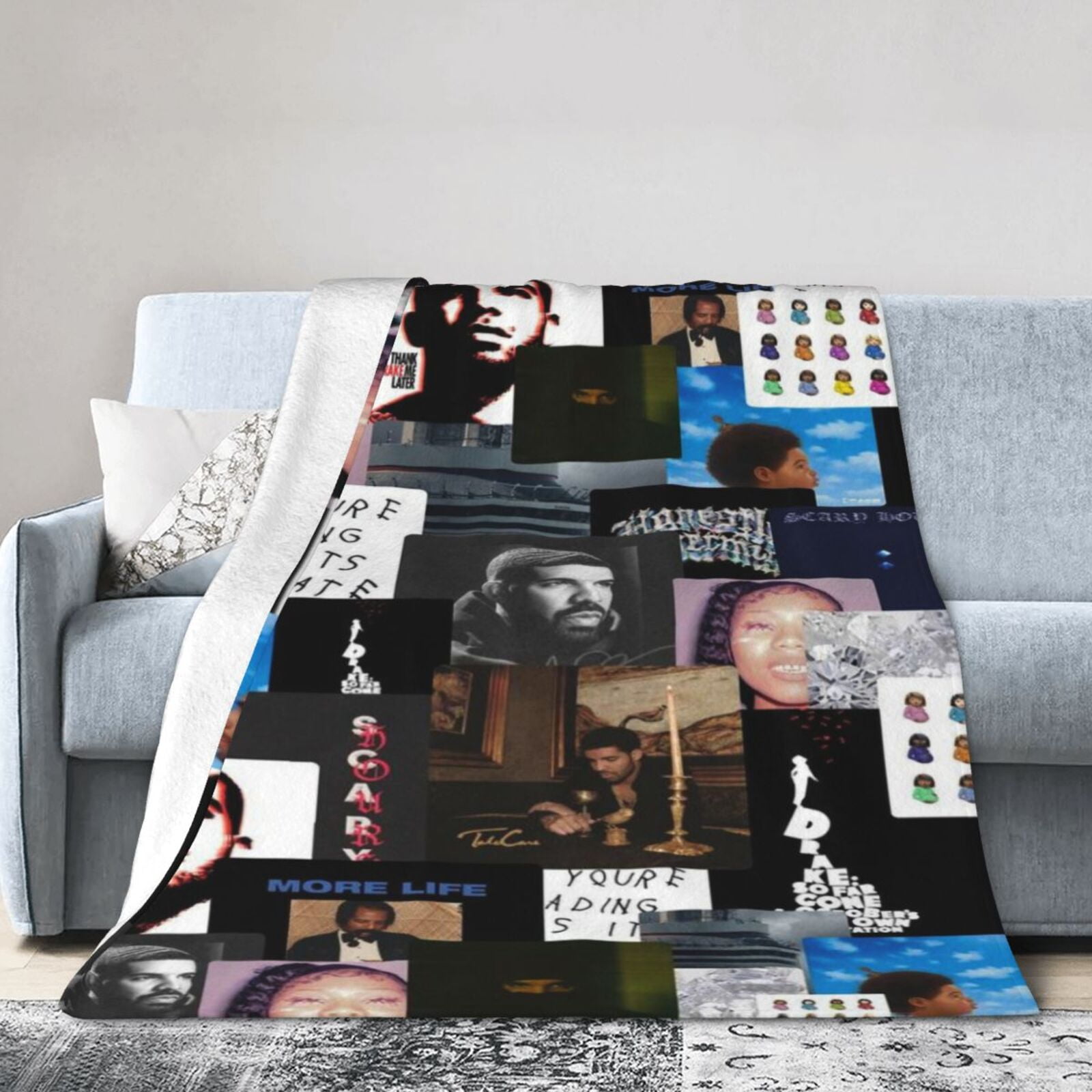 Super Soft Flannel Throw Drake Blanket 50"X40" For Bed, Sofa, Camping ...