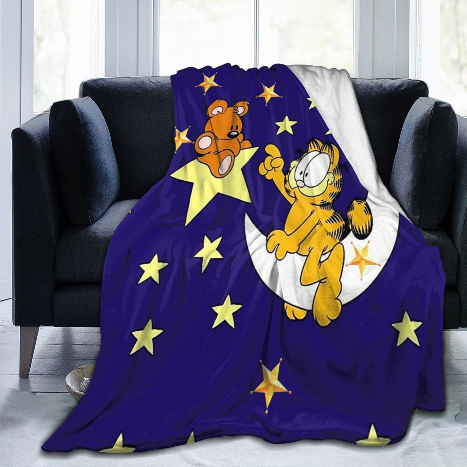 Super Soft Flannel Throw Garfield Blanket 50"X40" For Bed, Sofa ...