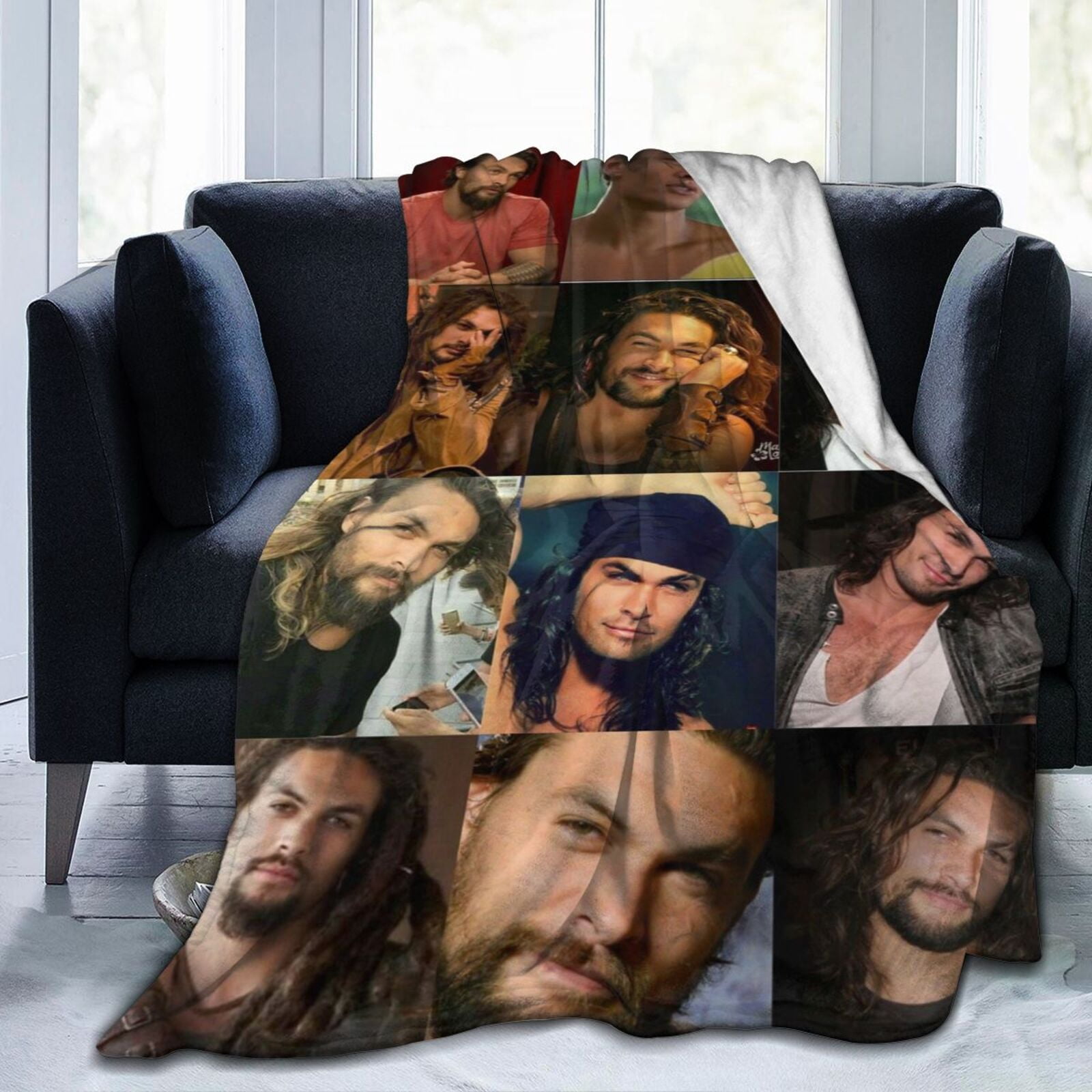 Super Soft Flannel Throw Jason Momoa Blanket 40"X30" For Bed, Sofa ...