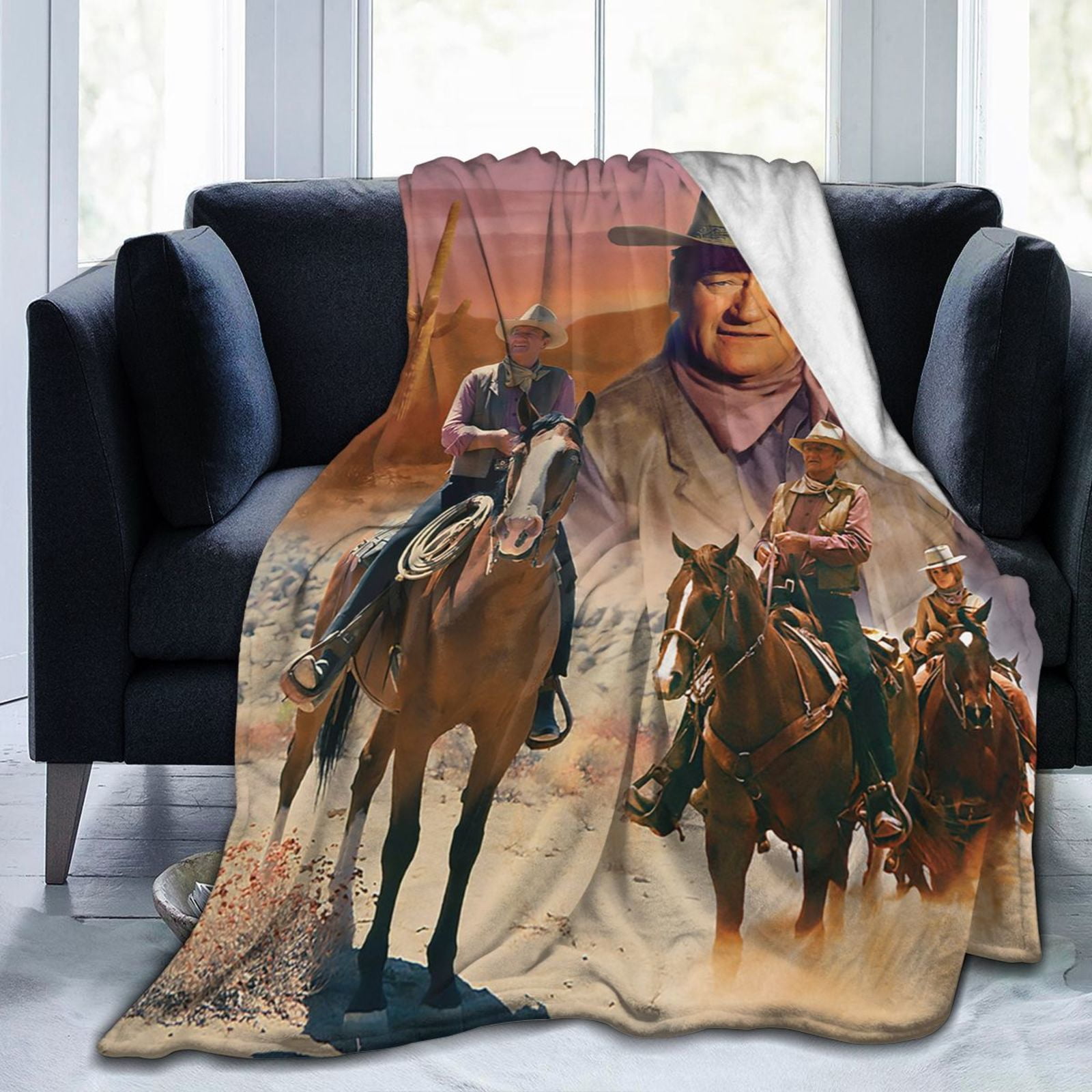 Super Soft Flannel Throw John Wayne Blanket 50"X40" For Bed, Sofa ...