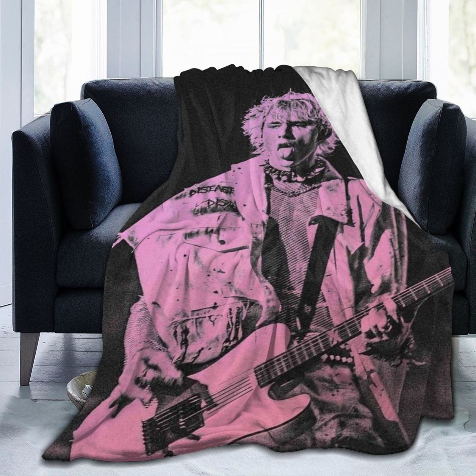 Super Soft Flannel Throw Machine Gun Kelly- Mgk Blanket 60"X50" For Bed ...