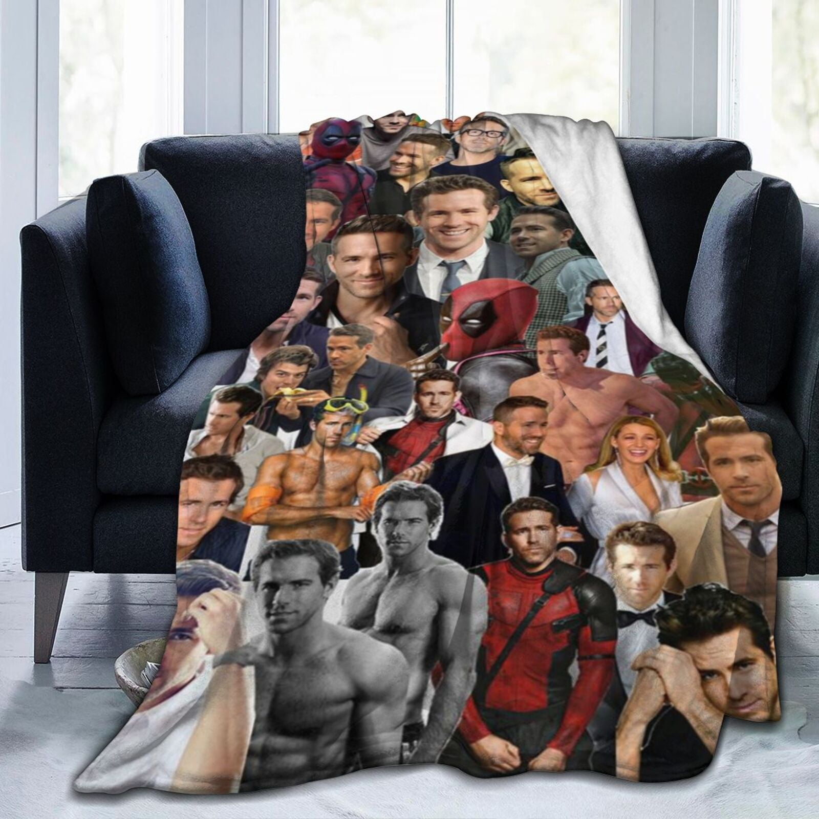 Super Soft Flannel Throw Ryan Reynolds Blanket 50"X40" For Bed, Sofa ...