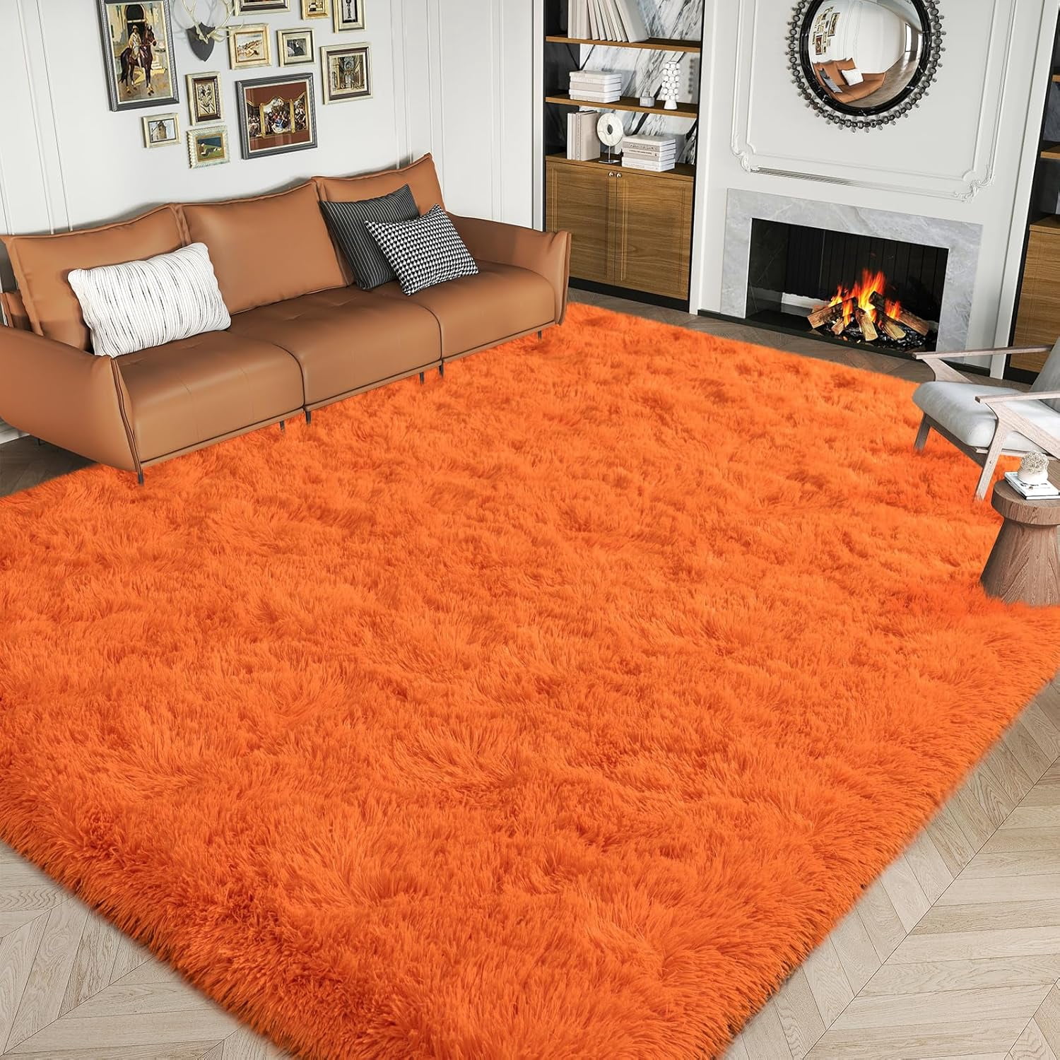 Super Soft Fluffy Shag Area Rug 9x12 Feet, Plush Large Carpet for ...