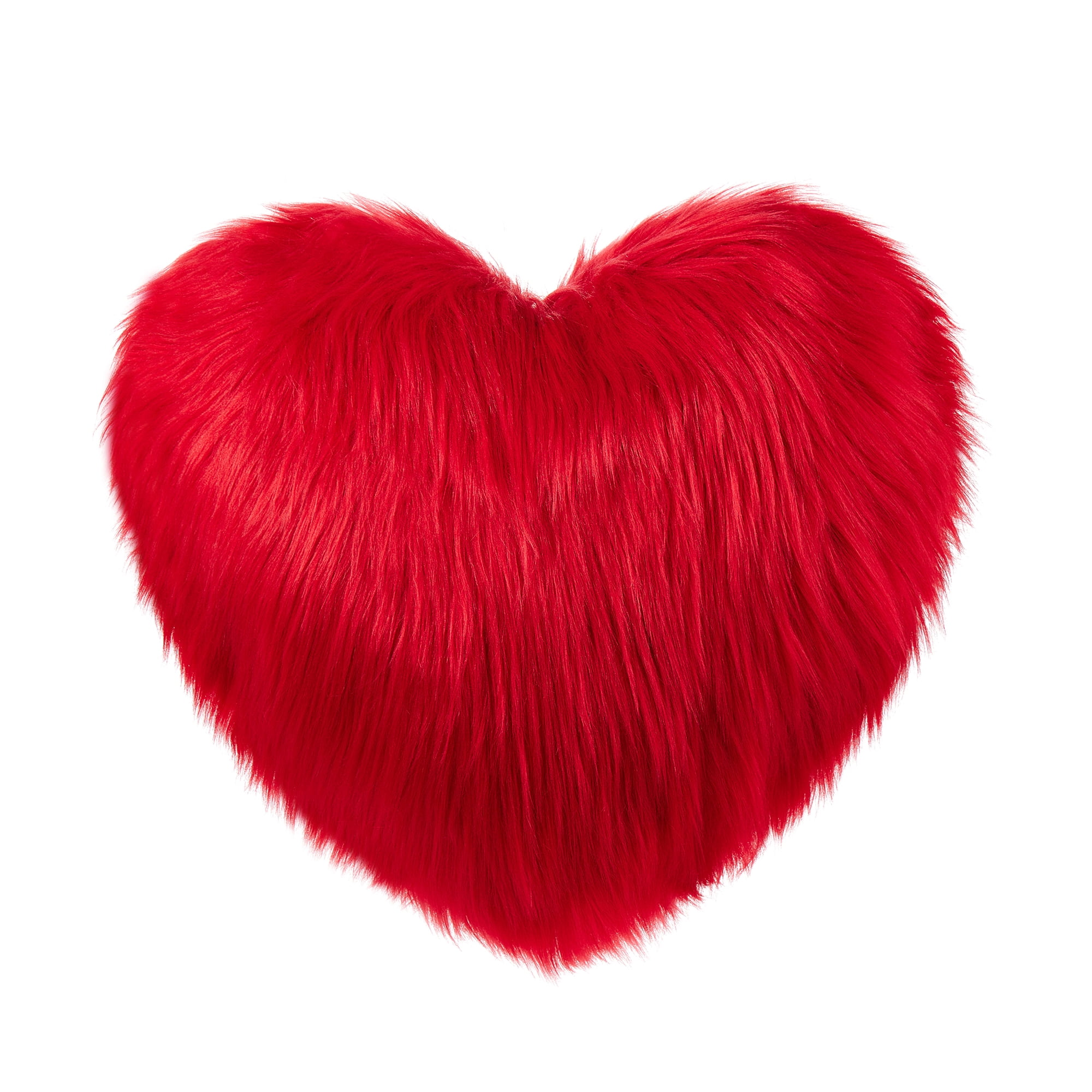 Super Soft Heart Shaped Throw Pillows Plush Pillows Faux Fur Cushions ...