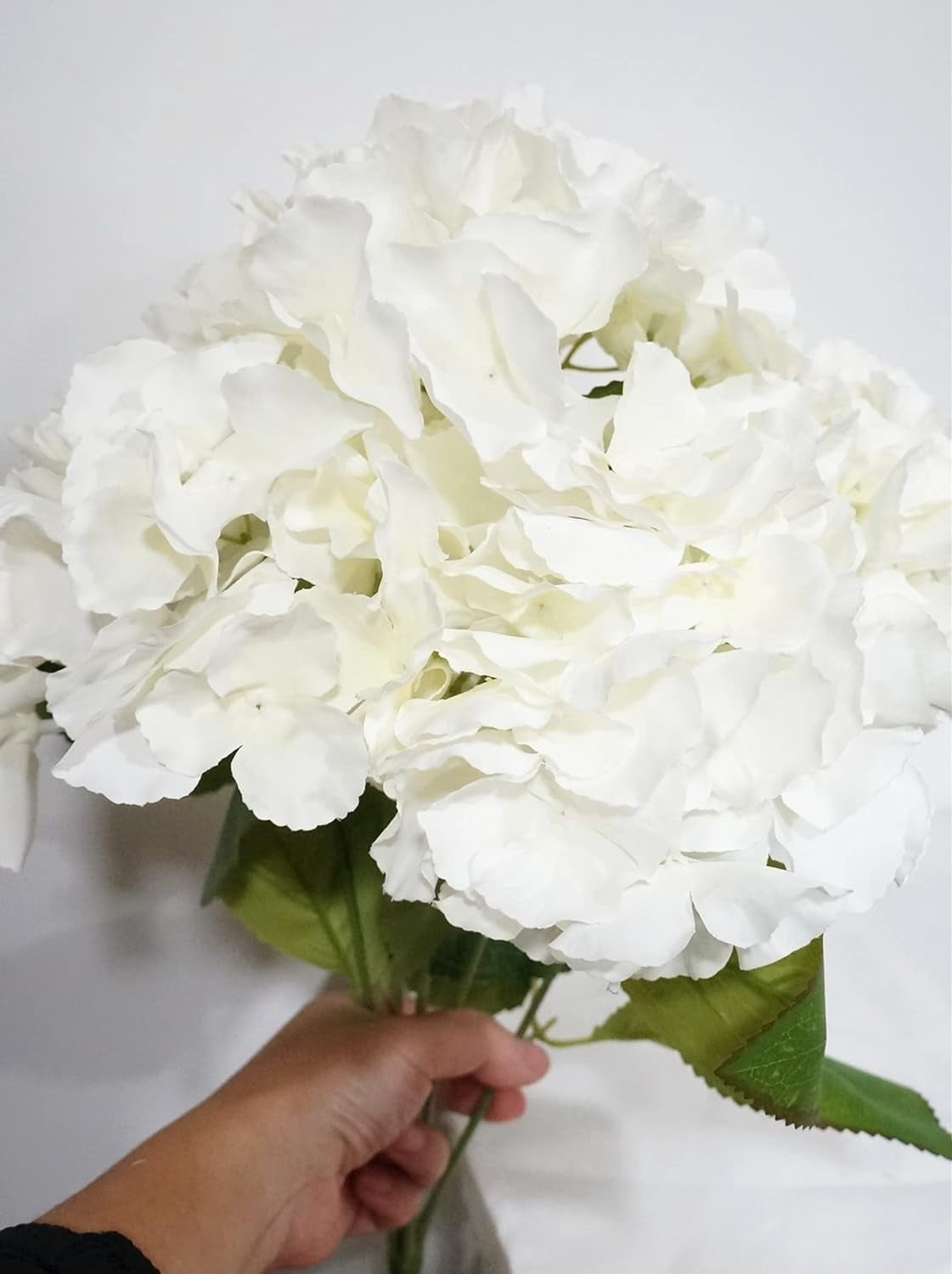 Super Soft Hydrangea Artificial Flower Bouquet (5-stem, 5mop Heads ...