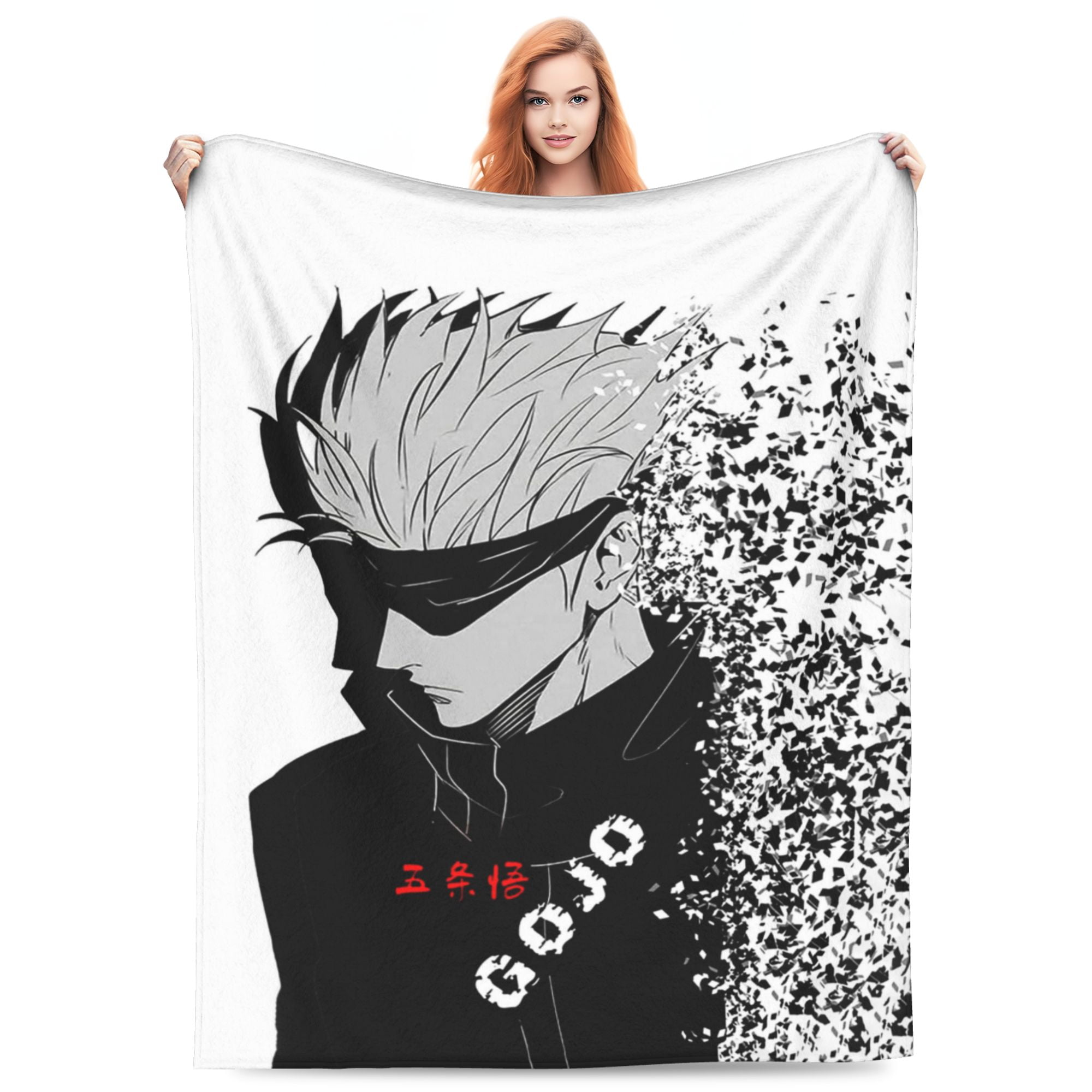 Super Soft Jujutsu Kaisen Gojo Bed Blankets Lightweight Flannel Throws ...