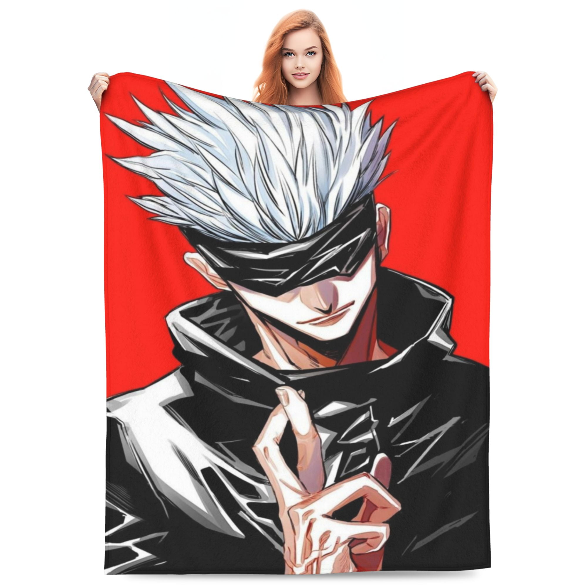 Super Soft Jujutsu Kaisen Gojo Bed Blankets Lightweight Flannel Throws ...