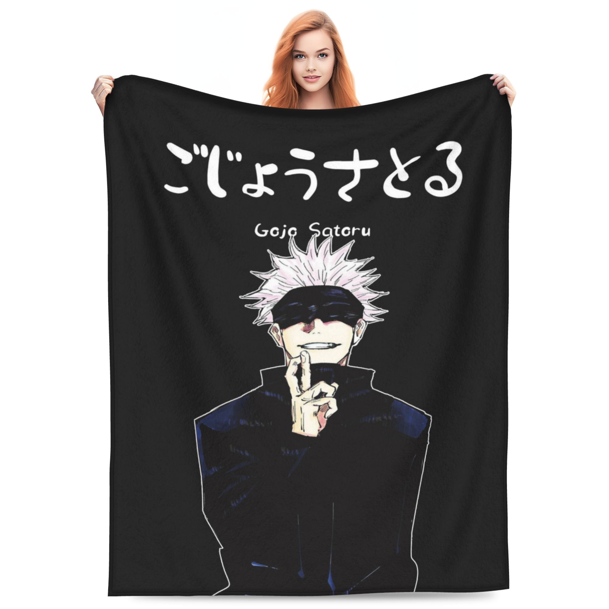 Super Soft Jujutsu Kaisen Gojo Bed Blankets Lightweight Flannel Throws ...