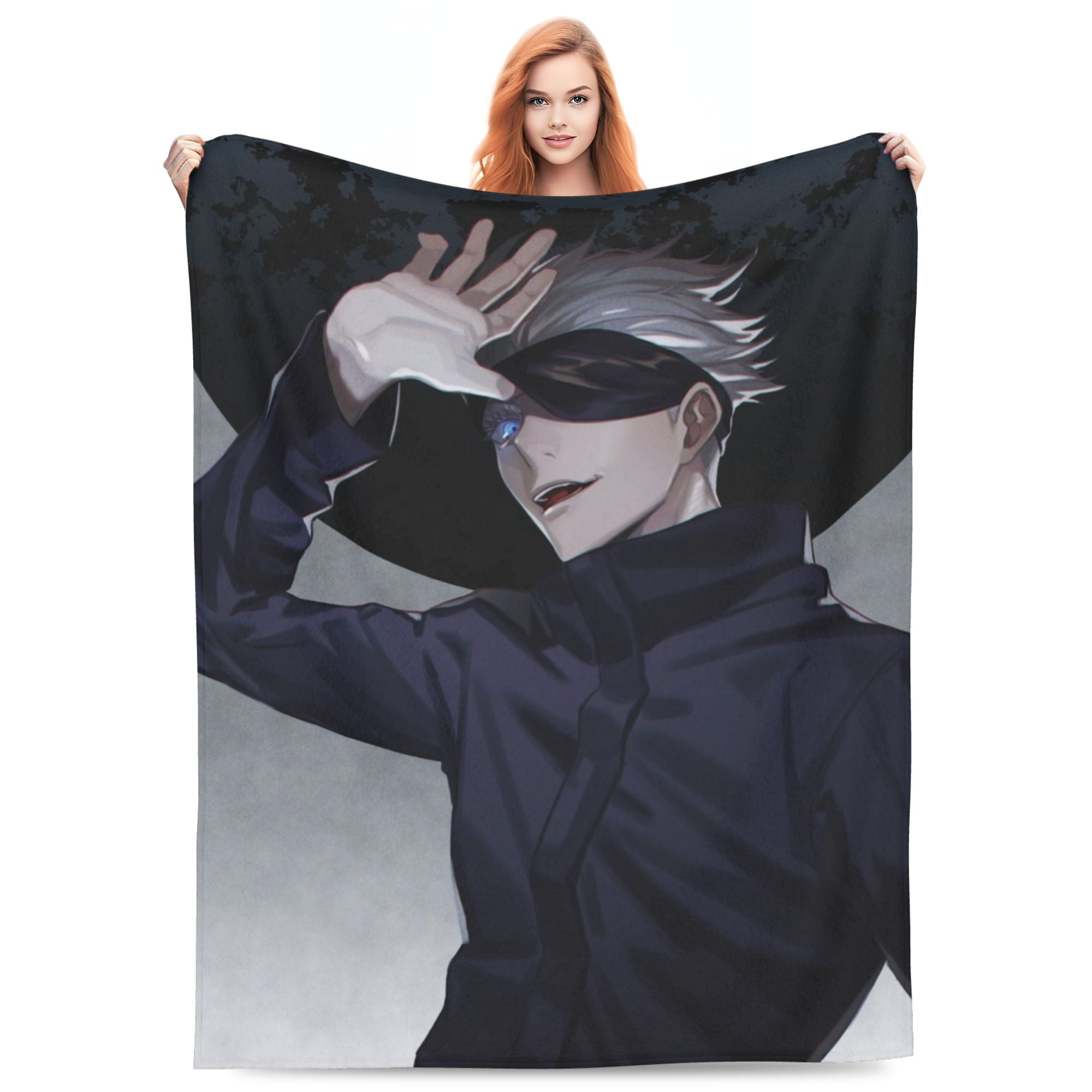 Super Soft Jujutsu Kaisen Gojo Bed Blankets Lightweight Flannel Throws ...