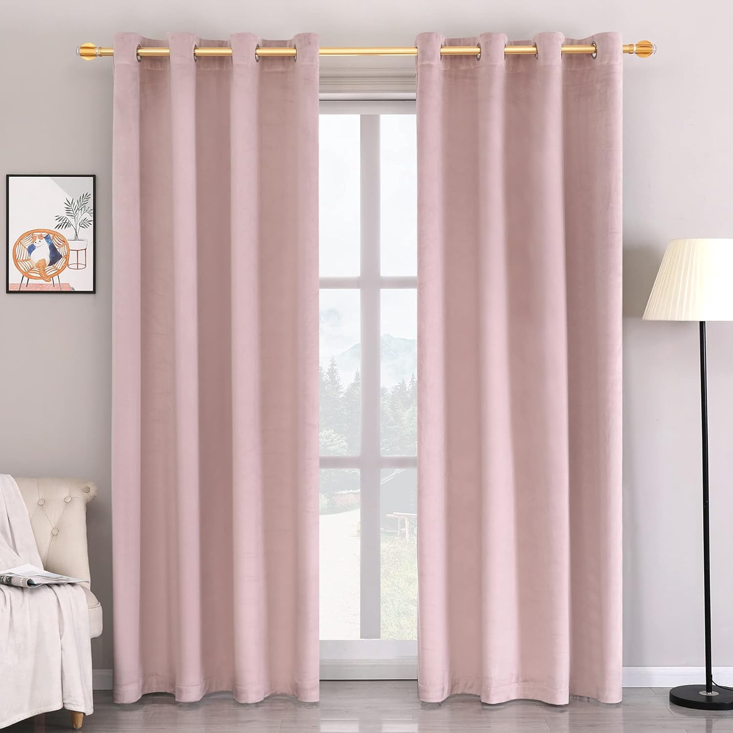 Super Soft Luxury Velvet ins for Living Room Light Blocking Velvet in ...